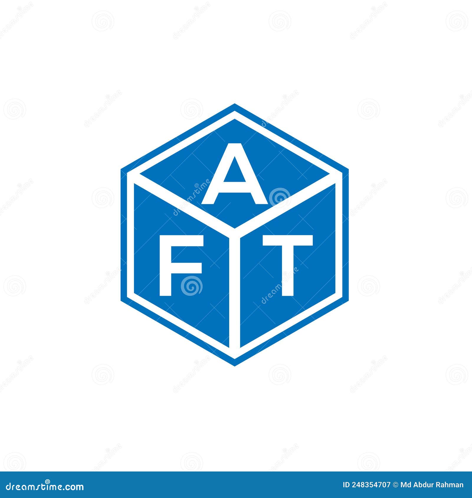 AFT Letter Logo Design On Black Background. AFT Creative Initials ...