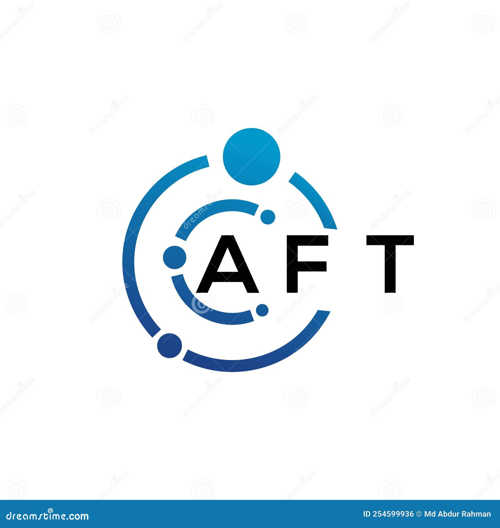 AFT Letter Logo Design On Black Background. AFT Creative Initials ...