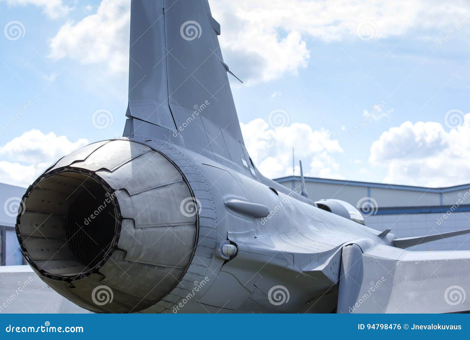 Afterburner of a Modern Jet Fighter. Stock Photo - Image of round ...