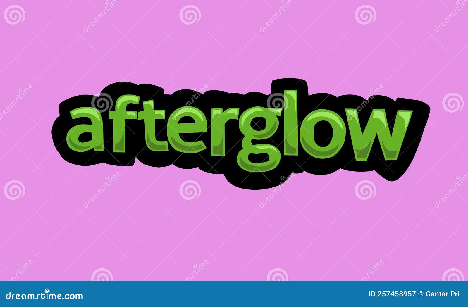 AFTERGLOW Writing Vector Design On A Pink Background | CartoonDealer ...