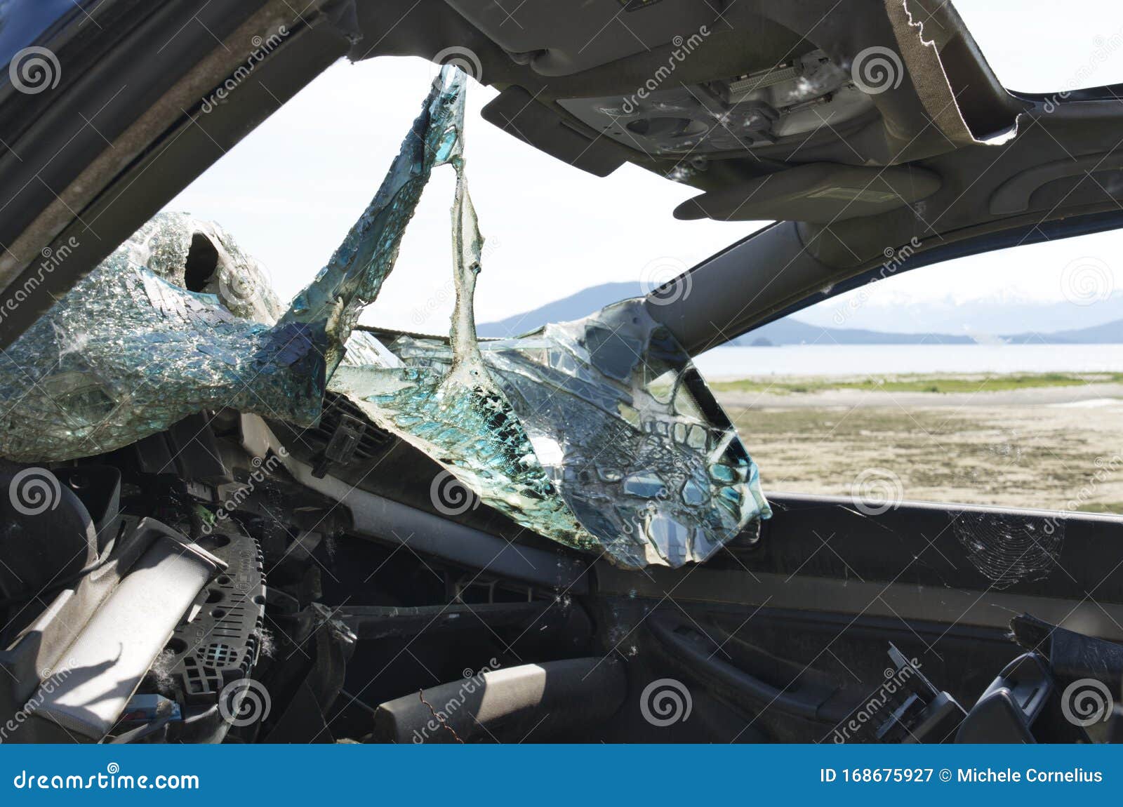 Car wreck remains stock image. Image of crashed, vehicle - 168675927