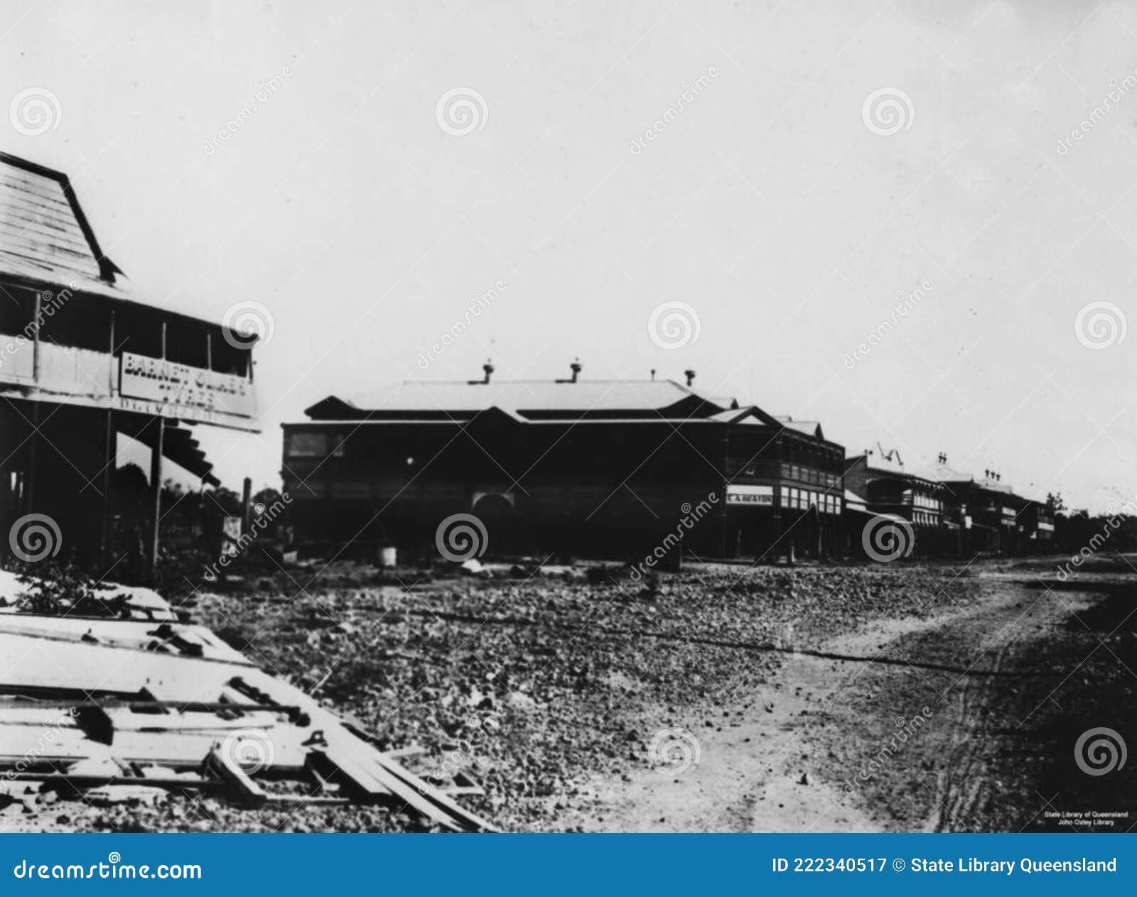 Aftermath Of Clermont Floods In 1916 Picture. Image: 222340517