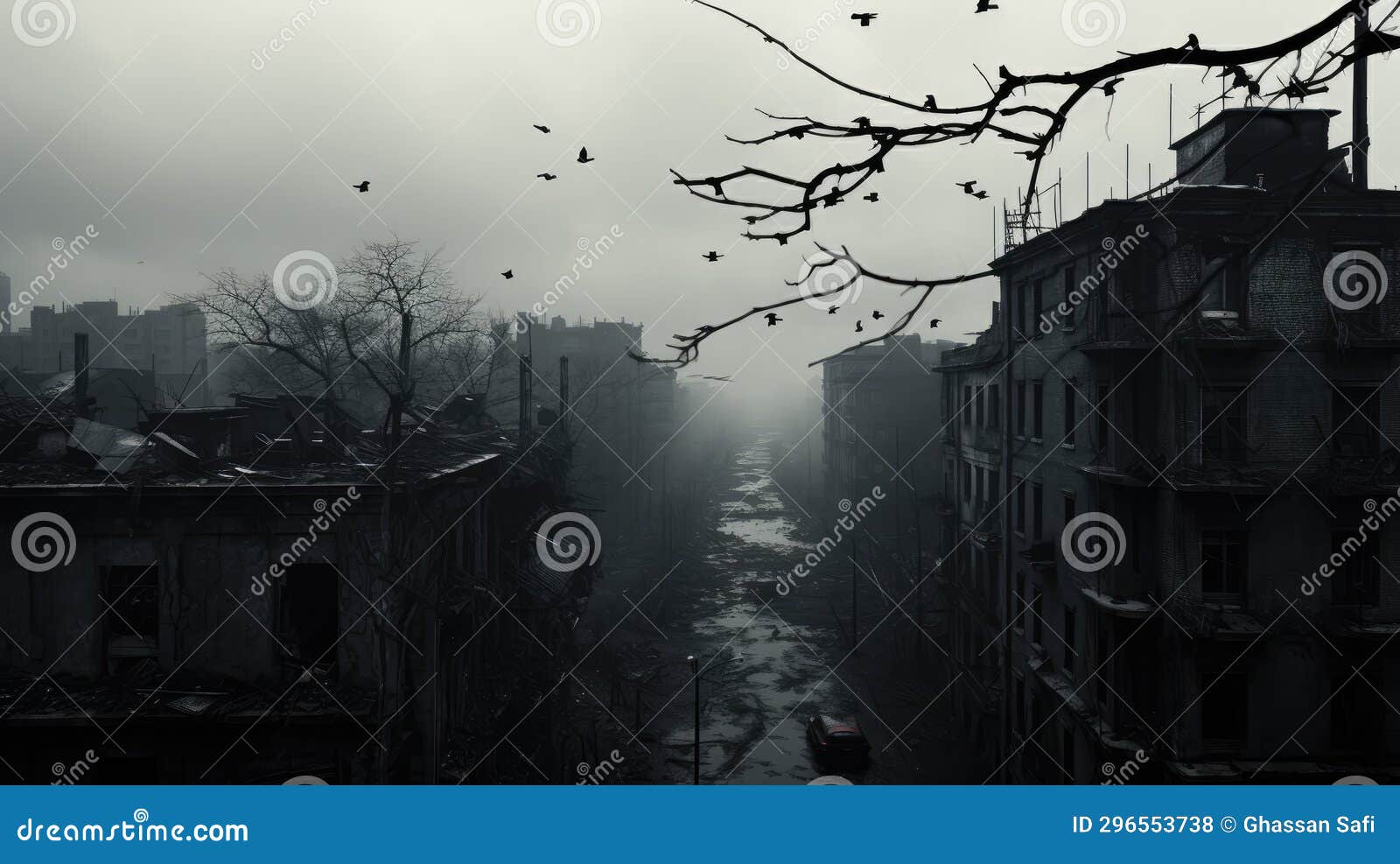 Aftermath of a Devastating War Stock Illustration - Illustration of ...