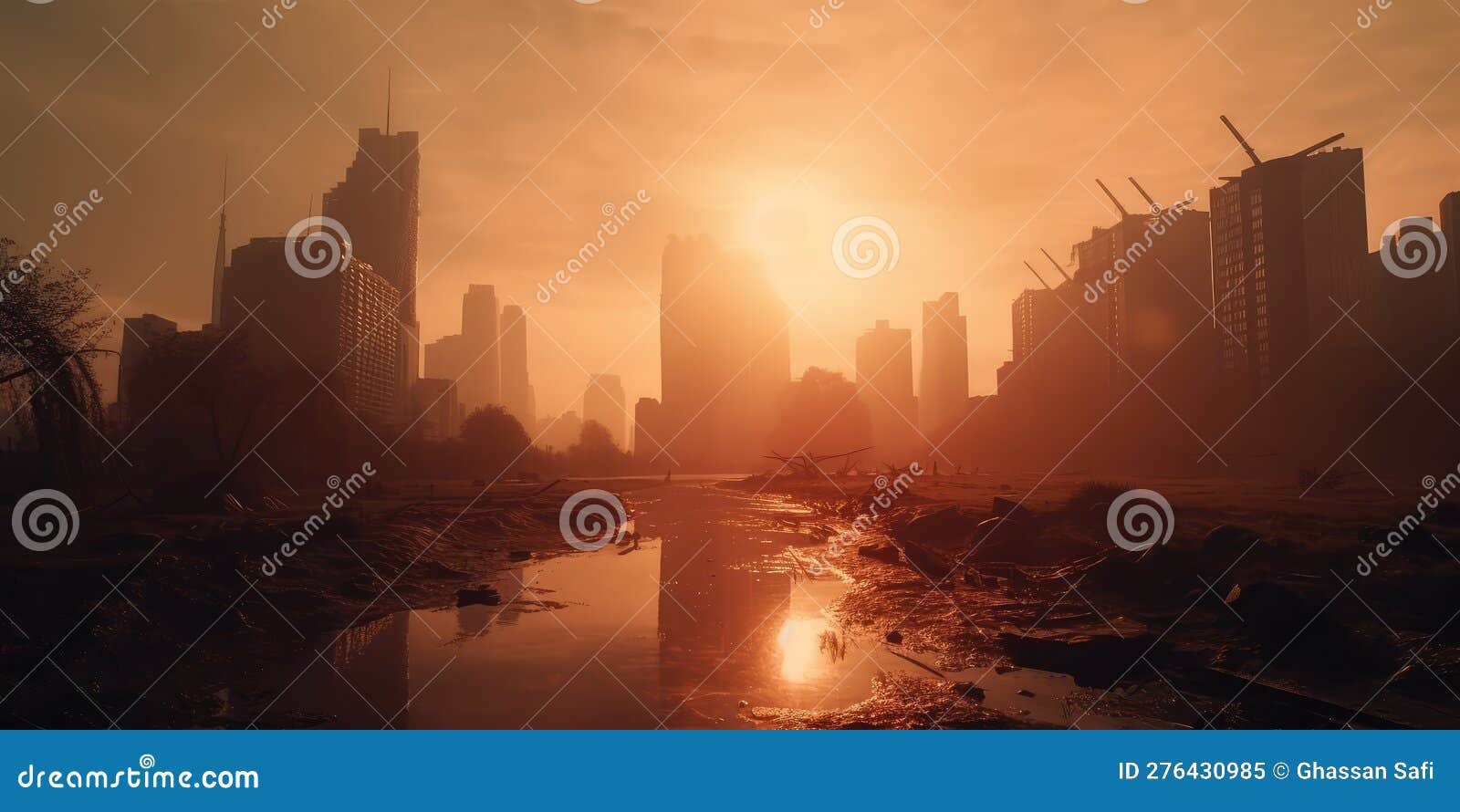 Aftermath of a Devastating War Stock Illustration - Illustration of ...