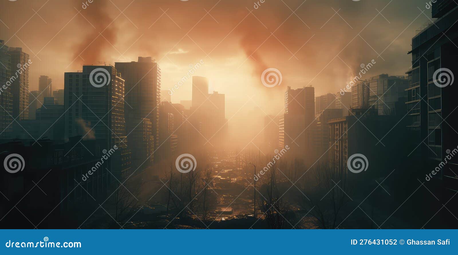 Aftermath of a Devastating War Stock Illustration - Illustration of ...