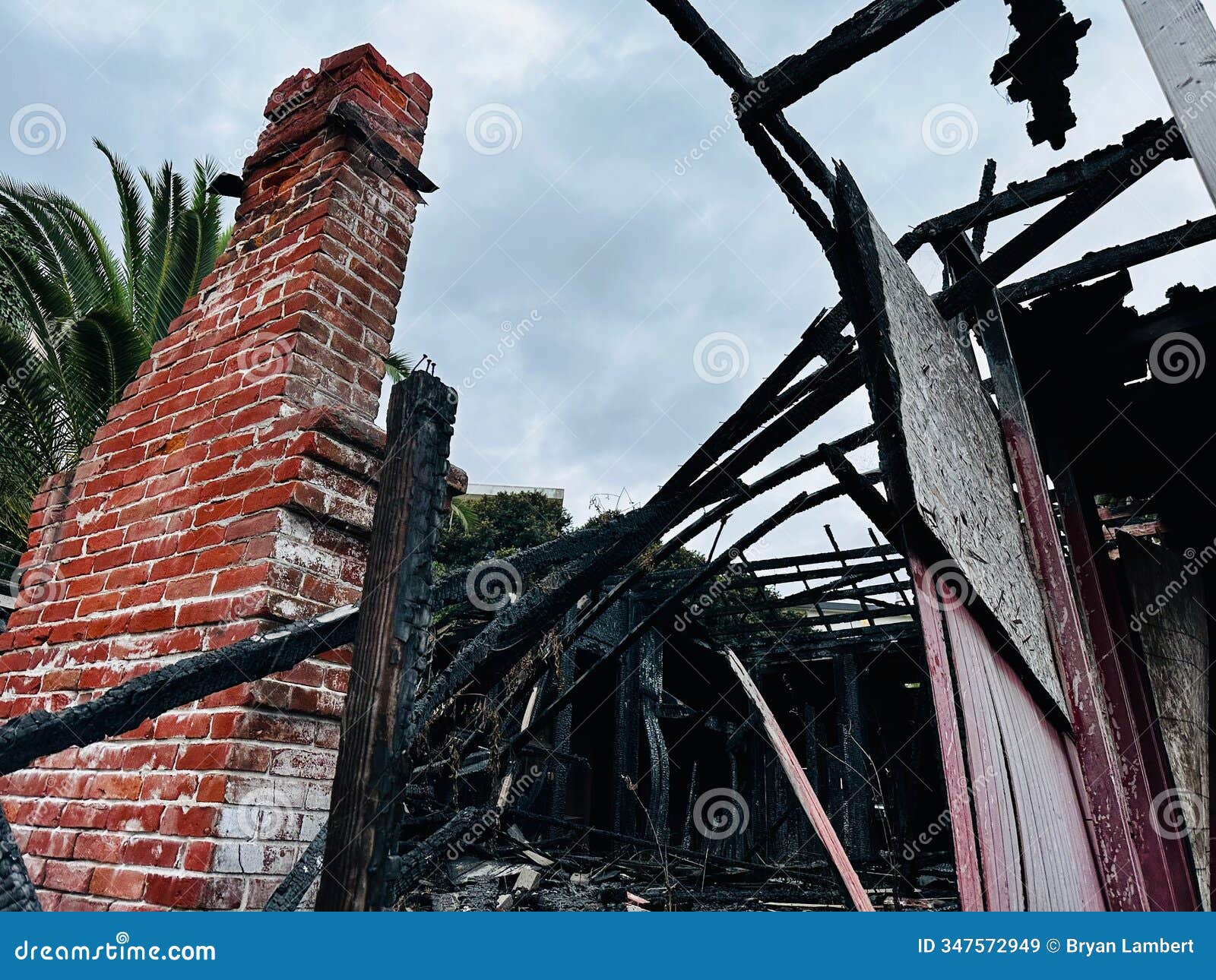 Aftermath of Fire stock image. Image of jolla, loss - 347572949