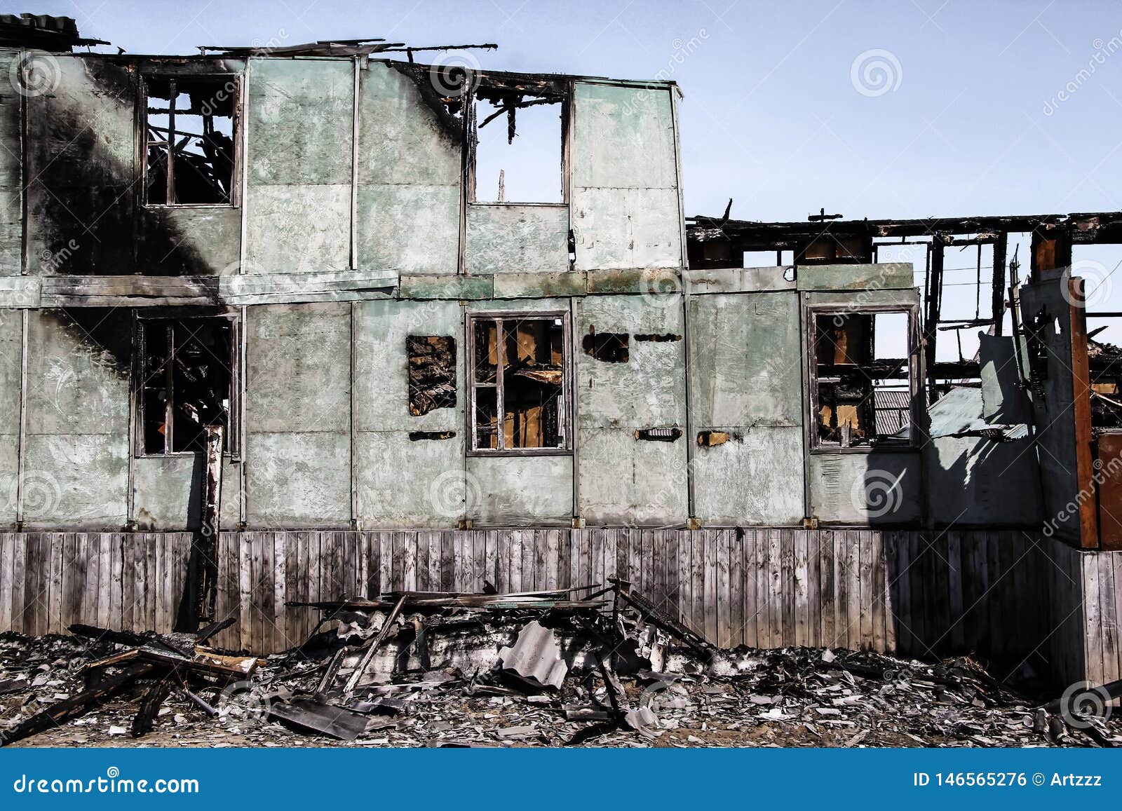 Aftermath of a Fire in the House Stock Photo - Image of danger, breach ...