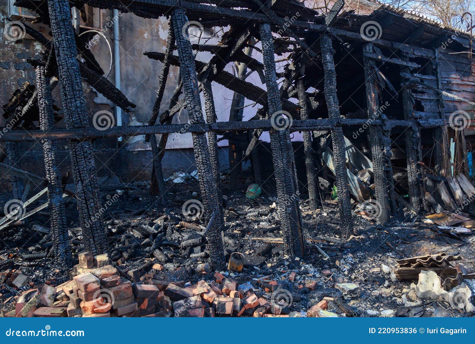 Aftermath Of A Fire In The House Stock Image | CartoonDealer.com #146564689