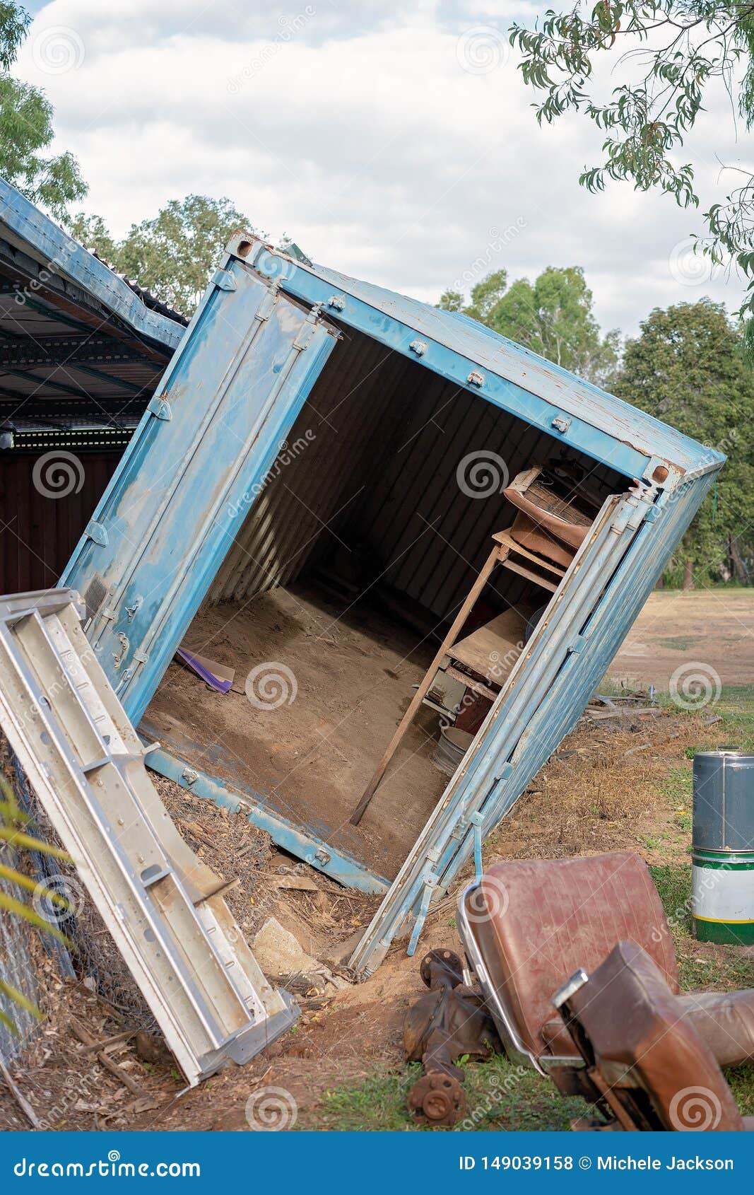 The Aftermath of a Flooded Container Stock Photo - Image of dead ...