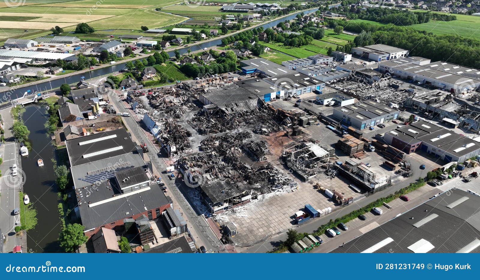 Aftermath of a Large Fire on a Industrial Complex in Ter Aar, the ...