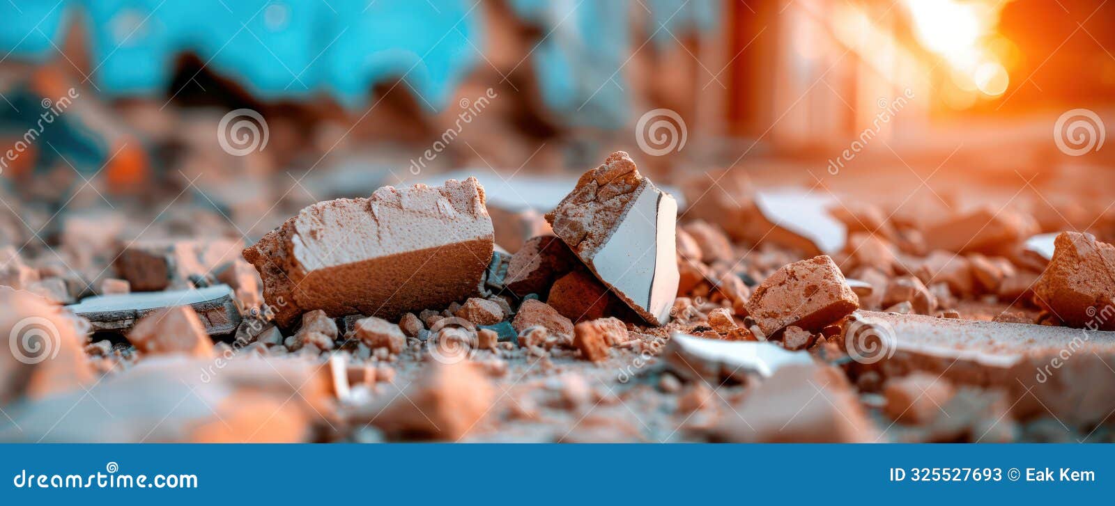 Aftermath of a Powerful Earthquake Devastating Damage and Crumbling ...