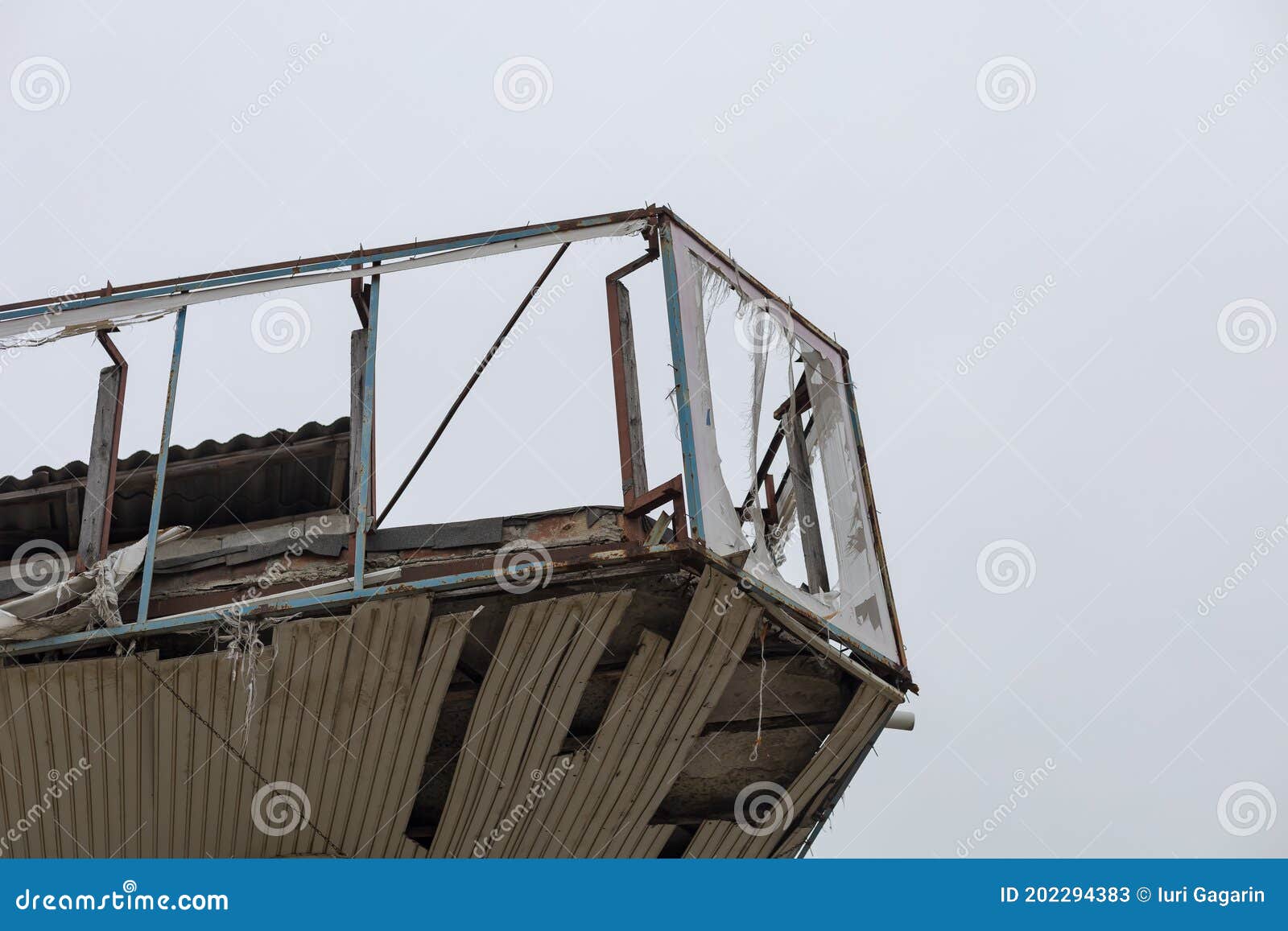 The Aftermath of a Severe Hurricane that Damaged Rooftops and Destroyed ...