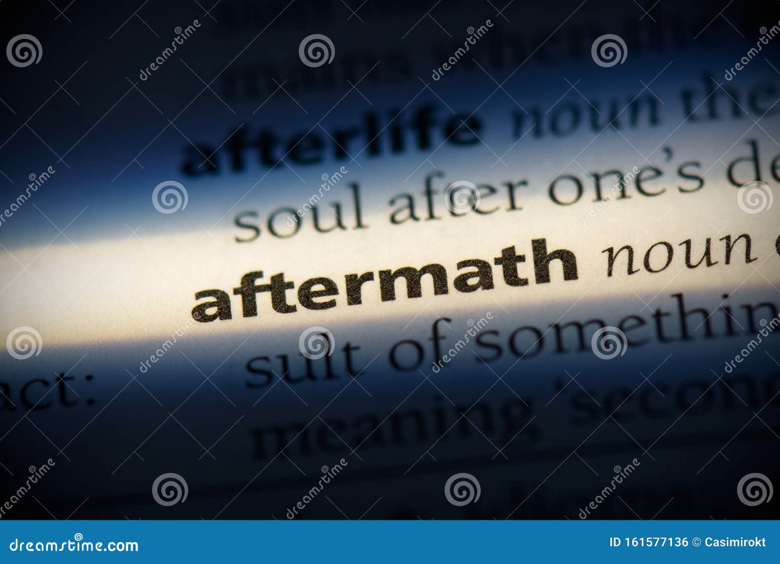 Aftermath stock photo. Image of etymology, info, book - 161577136