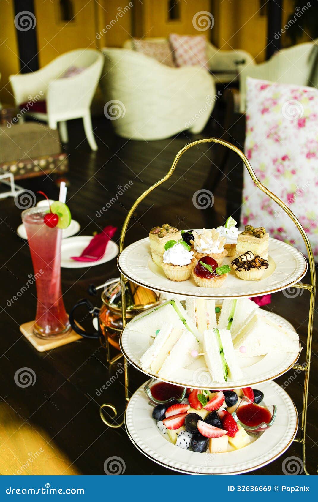 Afternoon british high tea stock image. Image of juice - 32636669
