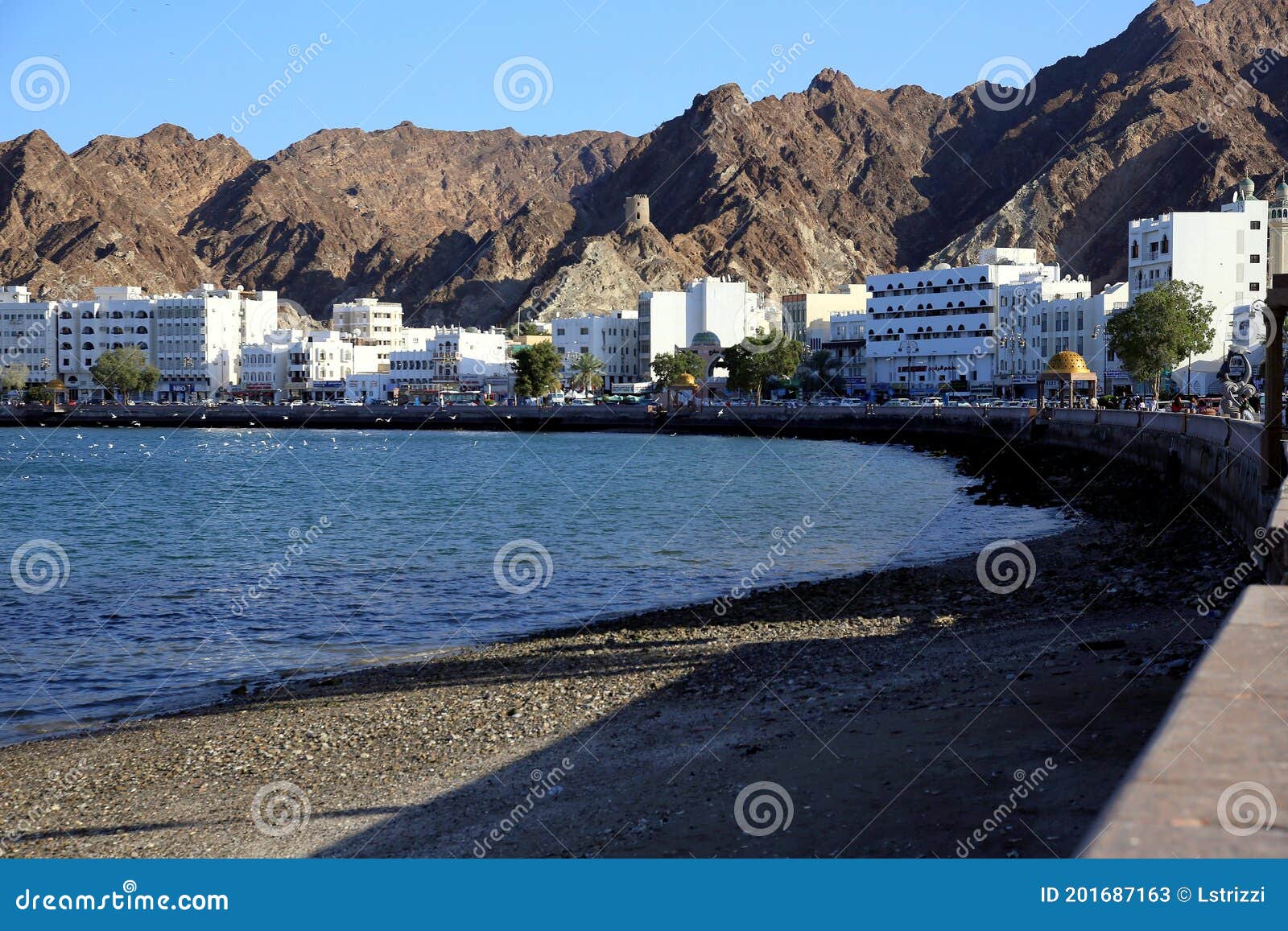 The Afternoon Calm of the Waterfront of Muscat, La Corniche, Oman ...