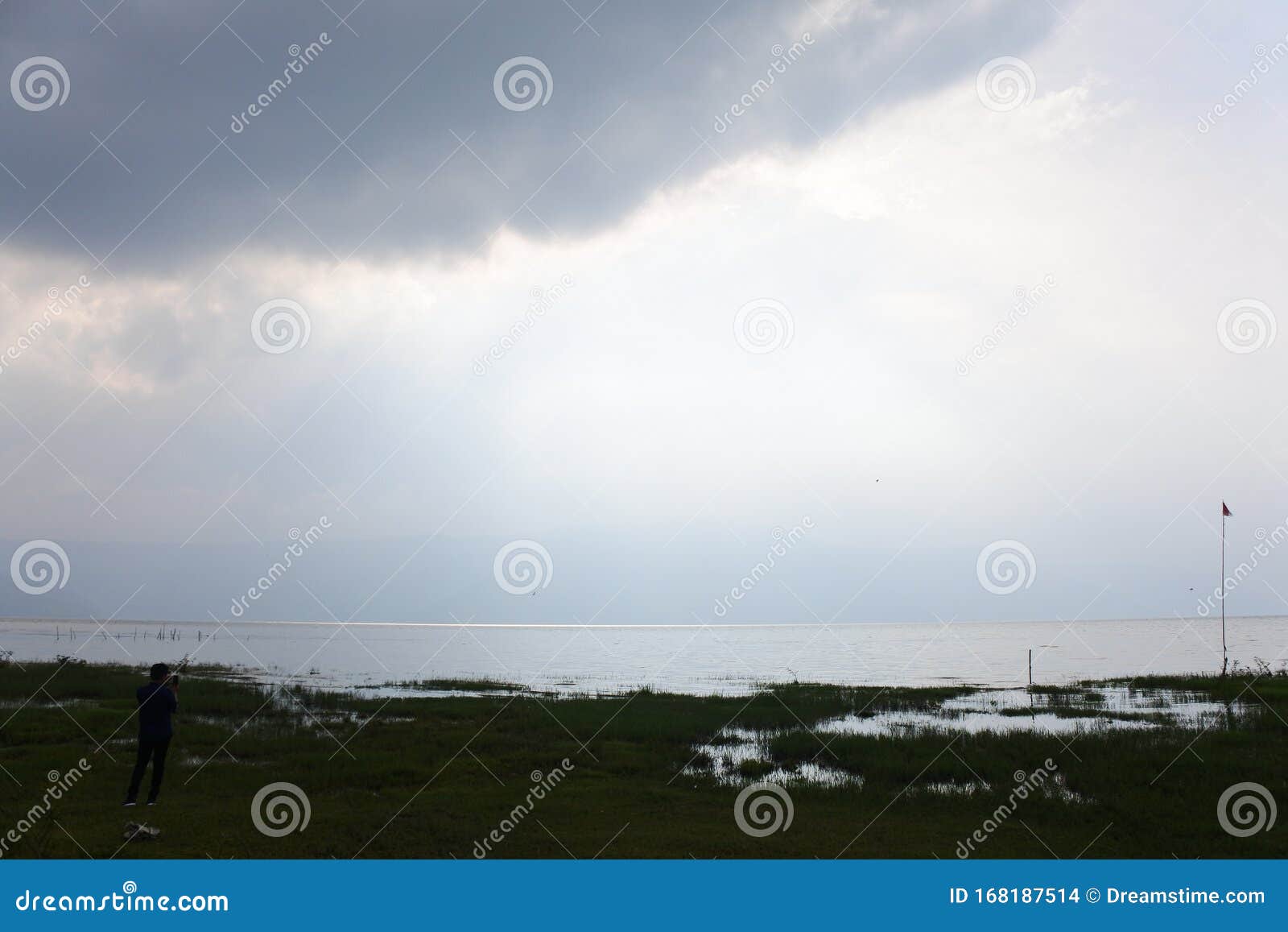 Afternoon Cloudy Sky on Beach Stock Photo - Image of enviroment, cloudy ...
