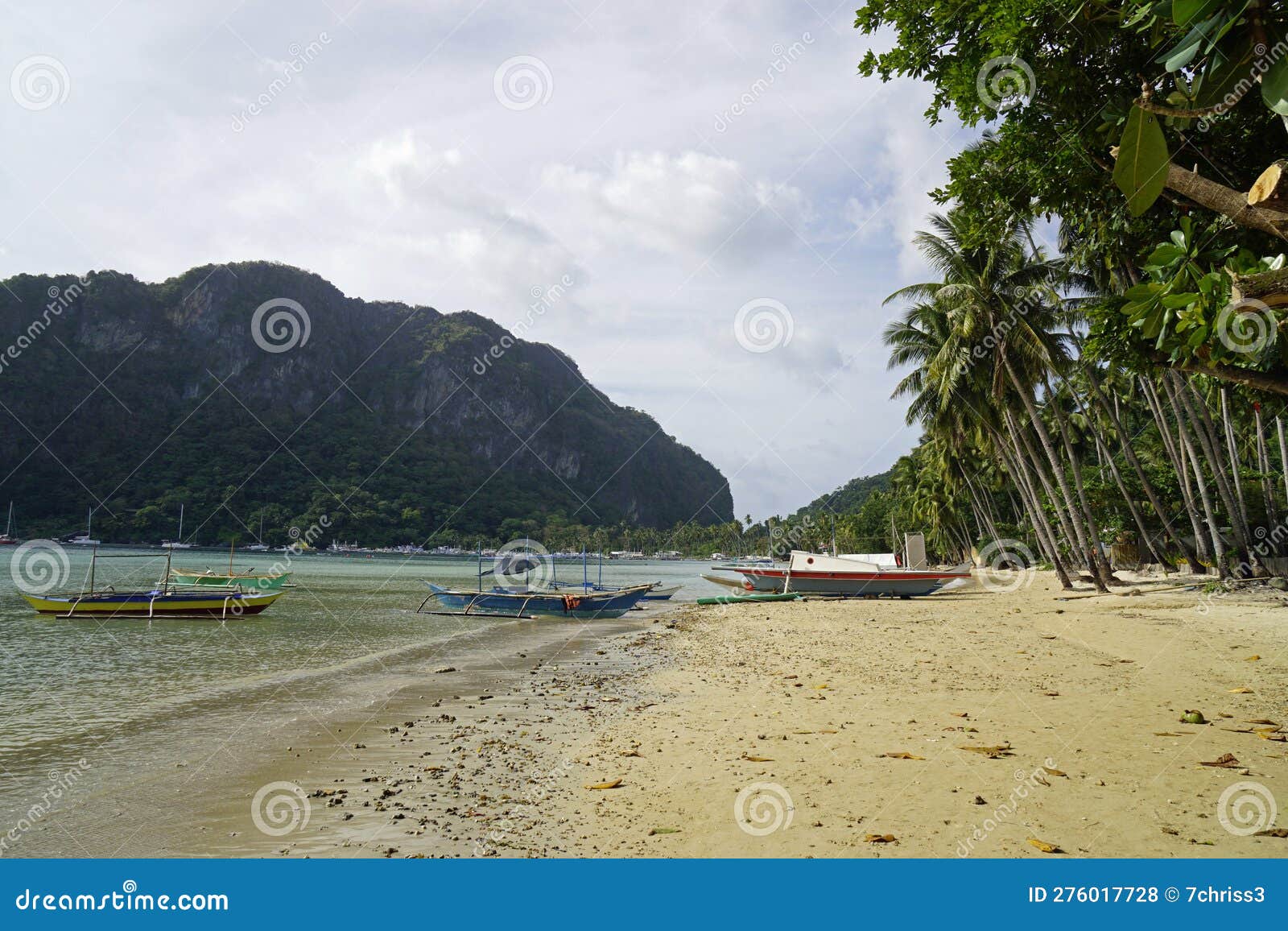 Afternoon Mood at a Tropical Beach on Palawan Island Stock Photo ...