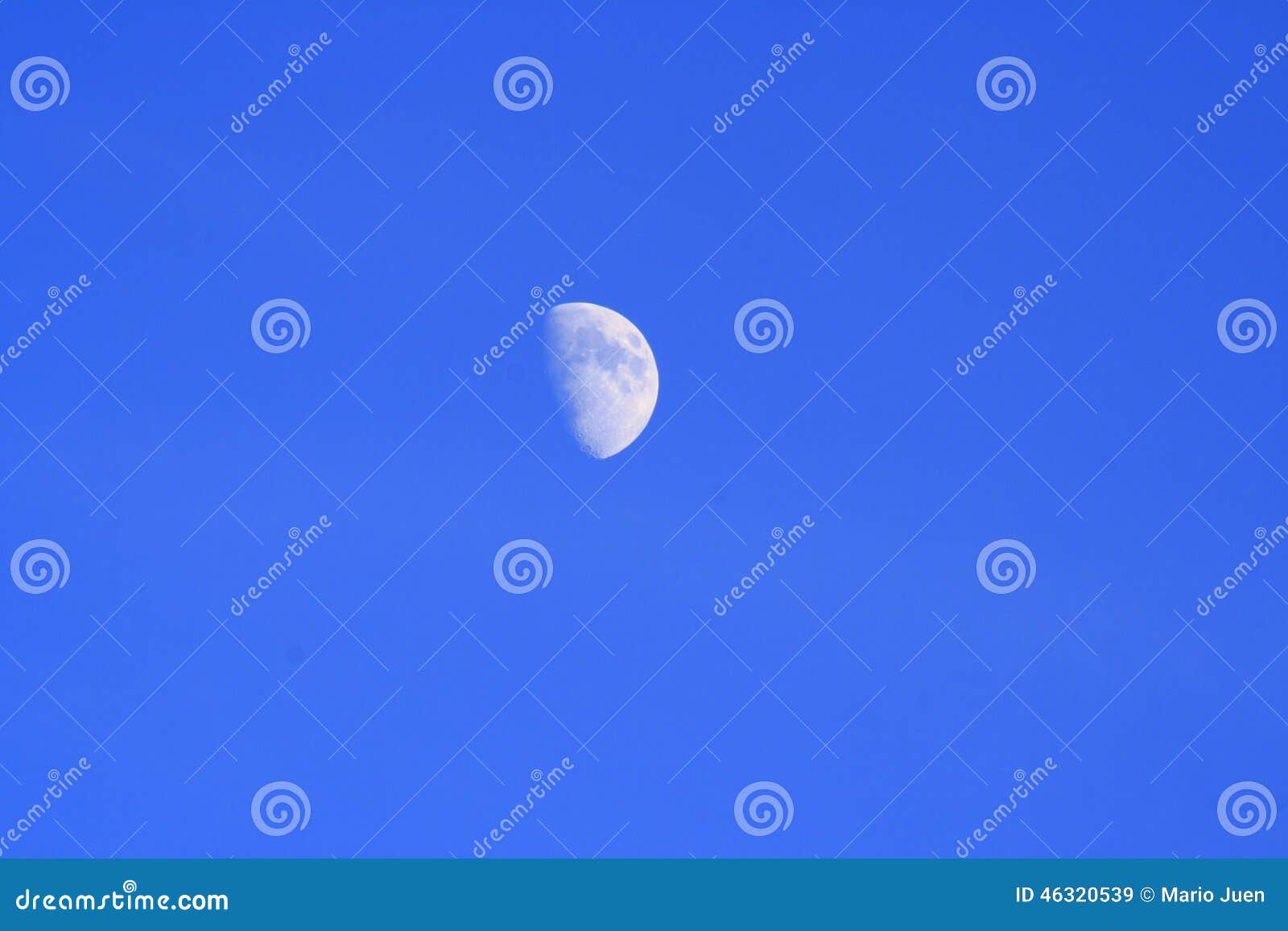 Afternoon moon stock image. Image of waxing, moonlight - 46320539