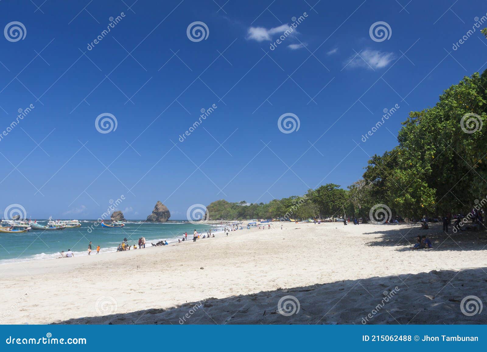 Afternoon at Papuma Beach, Jember District, East Java Editorial Stock ...