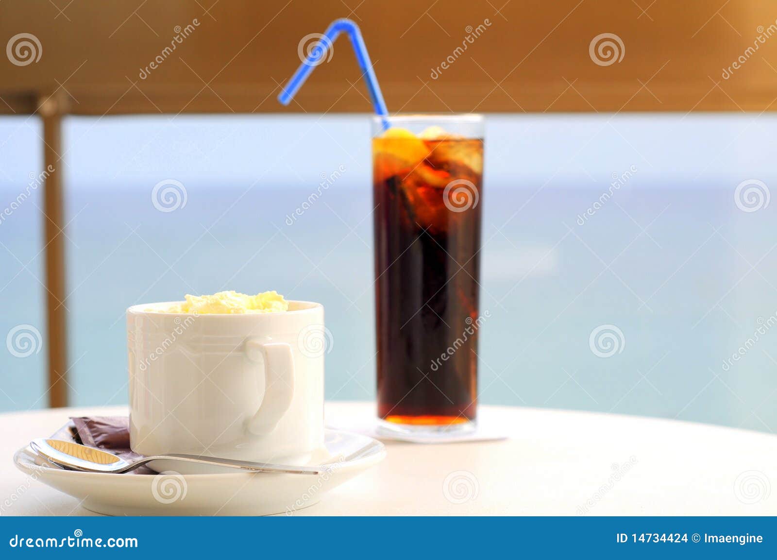 Afternoon Refreshments (cafe and Cola) Stock Photo - Image of coffee ...
