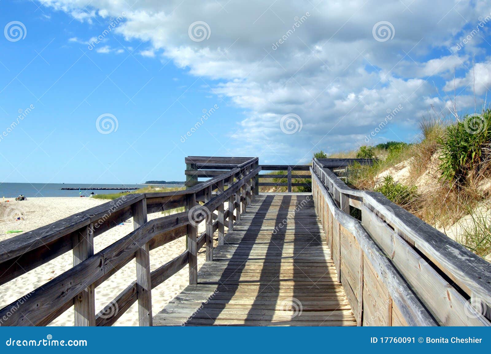 Afternoon Shadows at Cape Charles Beach Stock Image - Image of bayside ...