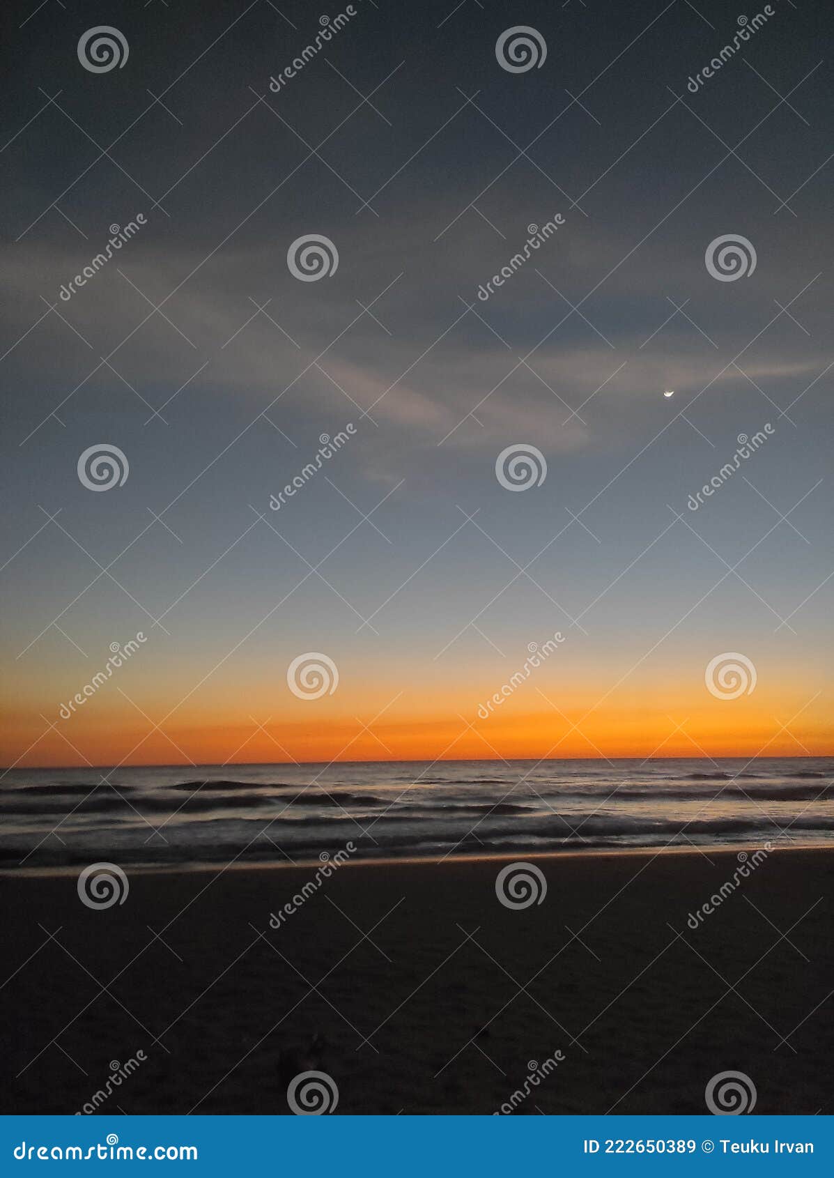Afternoon sky at the sea stock image. Image of beach - 222650389