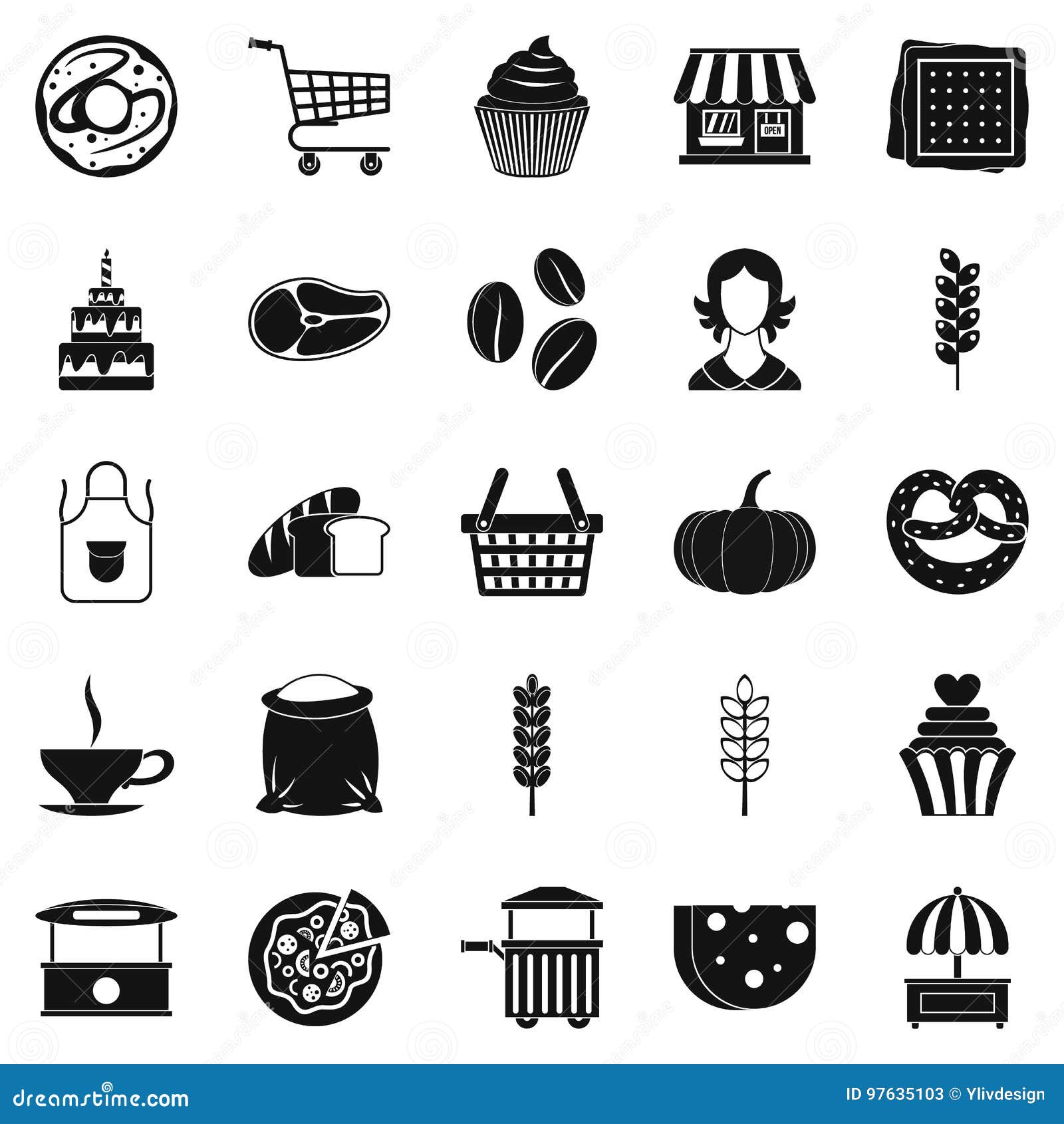Snack Icons Vector Hexahedron | CartoonDealer.com #142374838