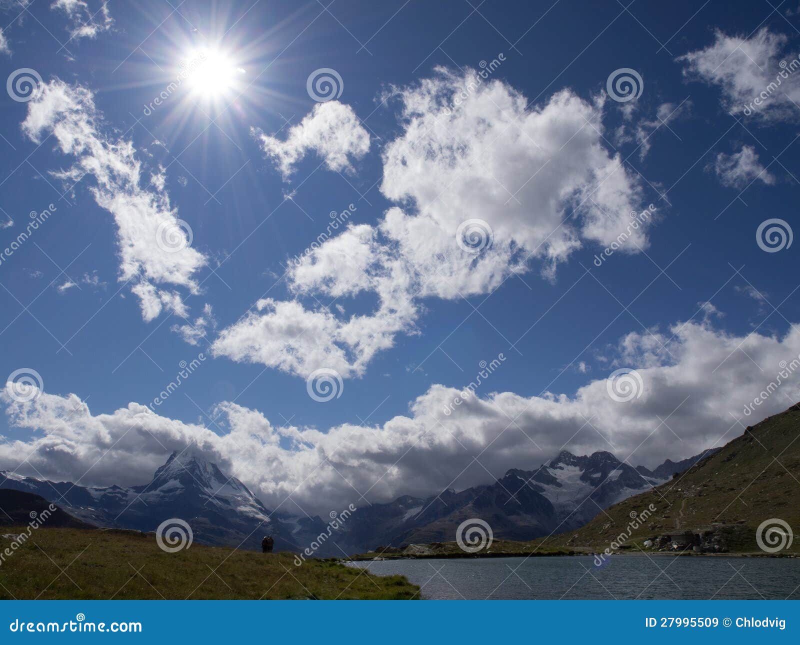 Afternoon Sun and Clouds in Zermatt Stock Image - Image of beauty ...