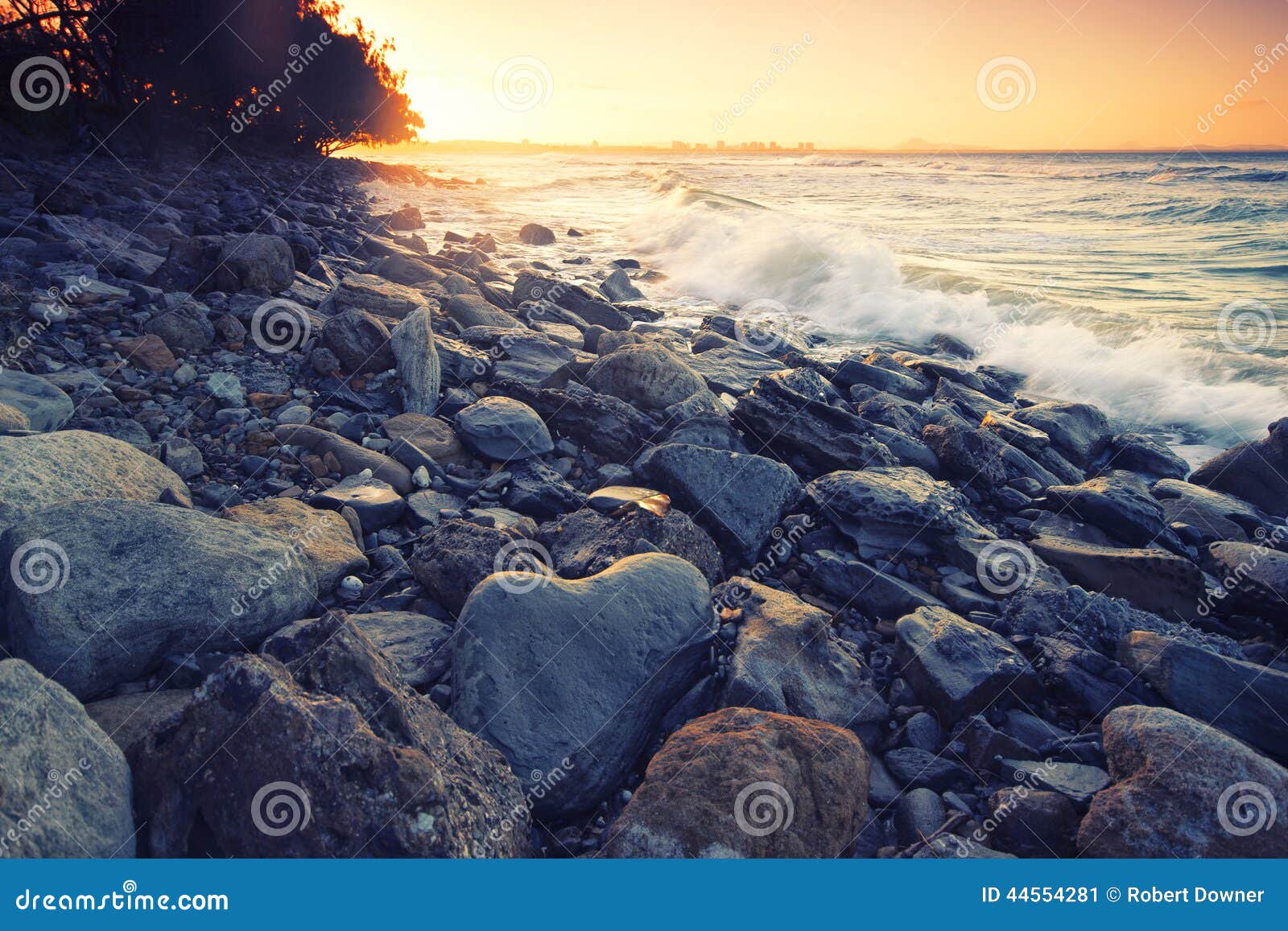 Afternoon Sunset at the Beach. Stock Image - Image of peace, summer ...