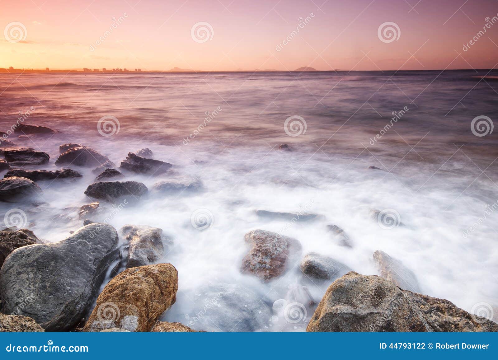 Afternoon Sunset at the Beach. Stock Photo - Image of natural, cloud ...