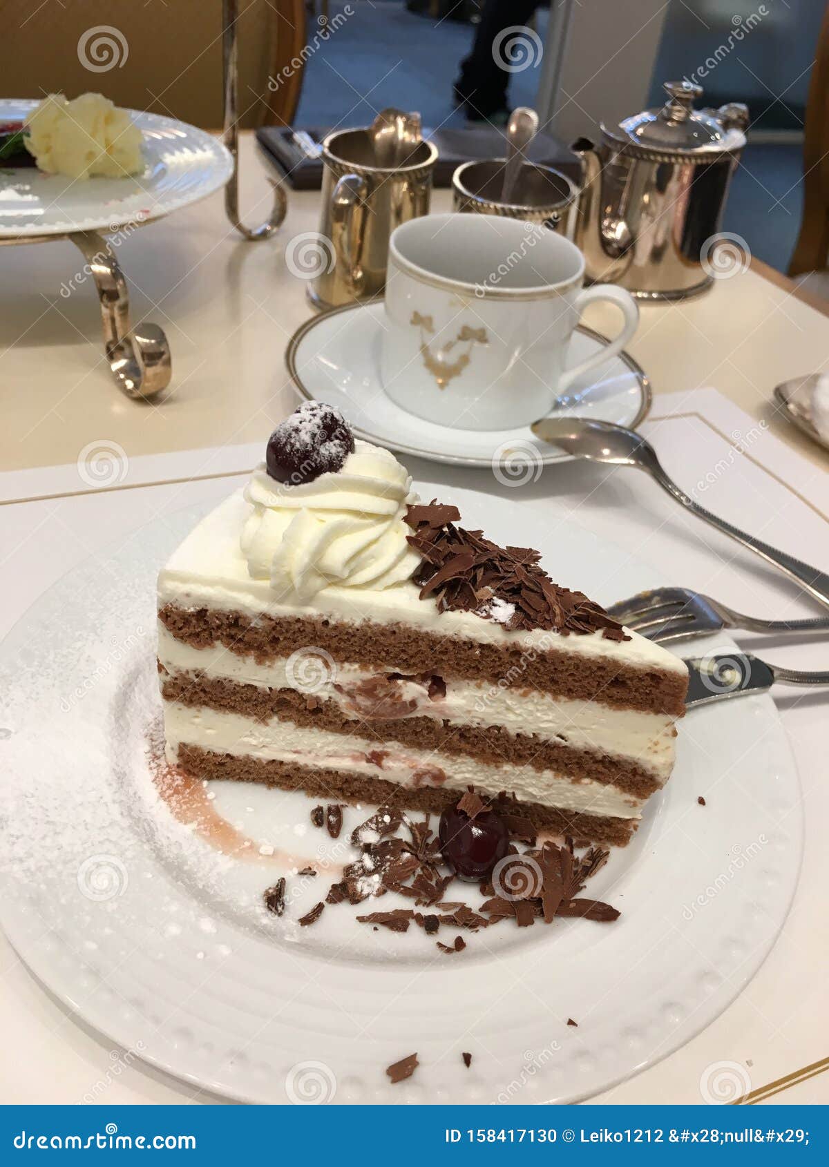 Afternoon tea cake stock photo. Image of cake, sweet - 158417130