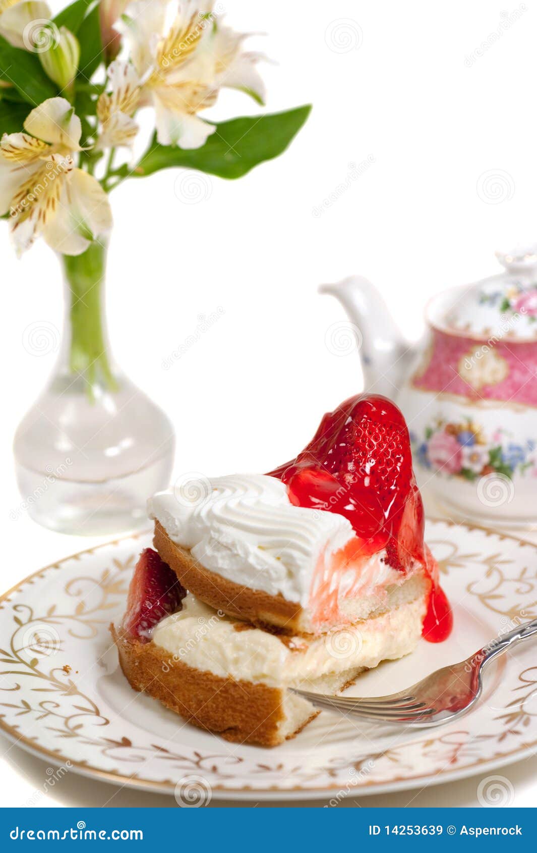 Afternoon tea and dessert stock image. Image of custard - 14253639