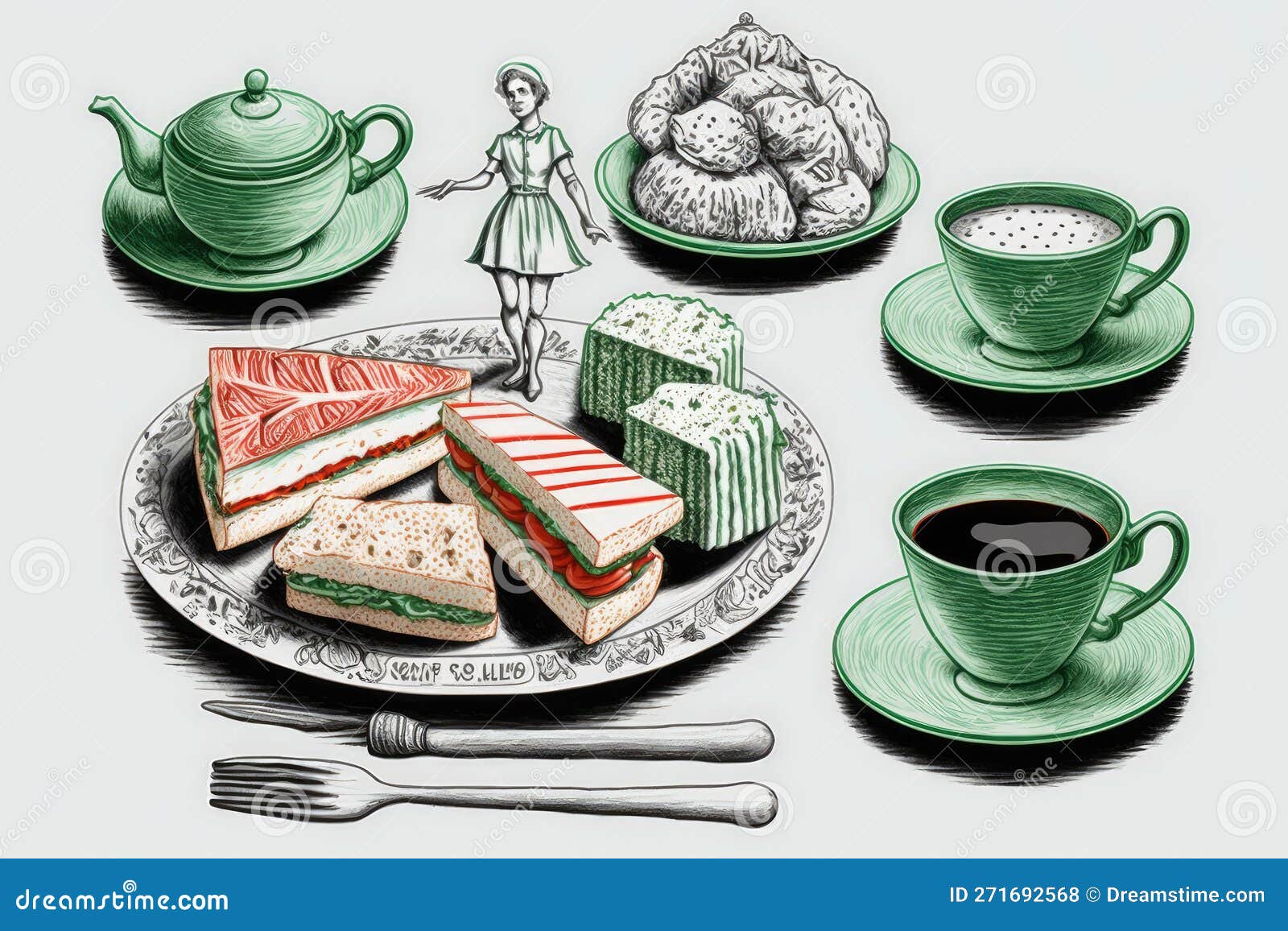 Afternoon Tea in the English Tradition, Complete with Pastries and ...