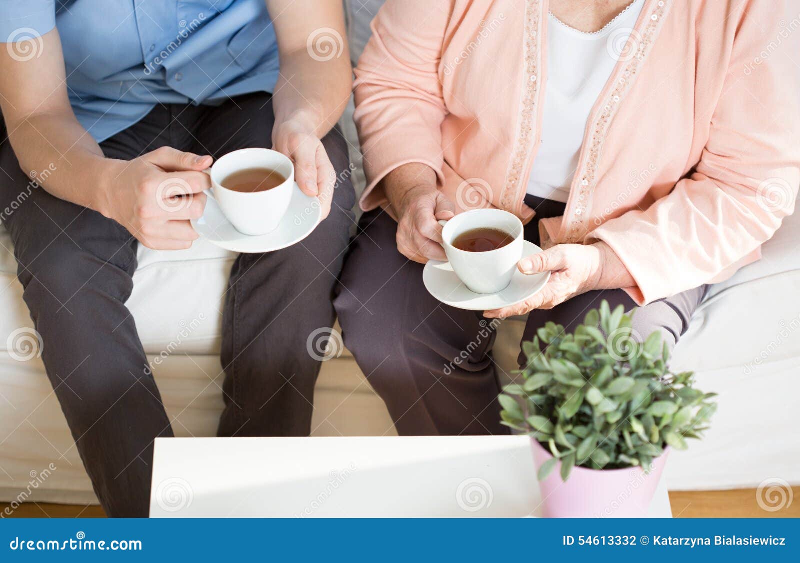 Afternoon Tea at a Nursing Home Stock Photo - Image of nurse, people ...