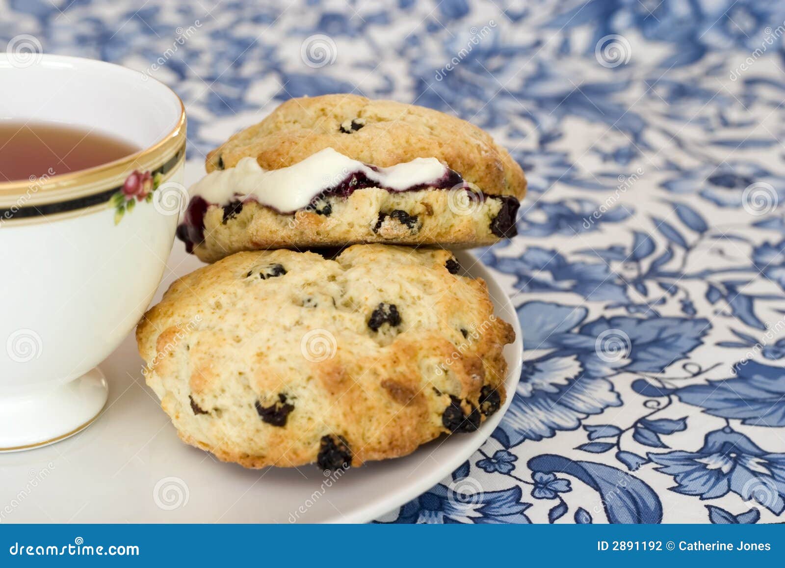 Afternoon tea with scones stock photo. Image of traditional - 2891192
