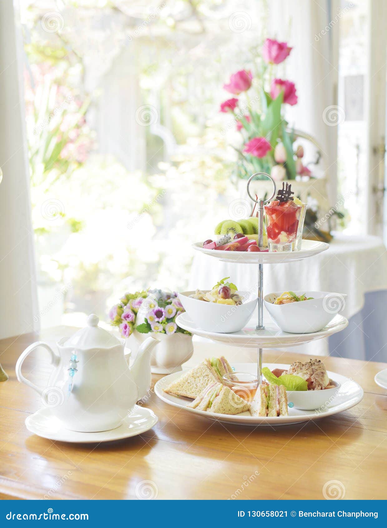 Afternoon tea set stock image. Image of table, afternoon - 130658021