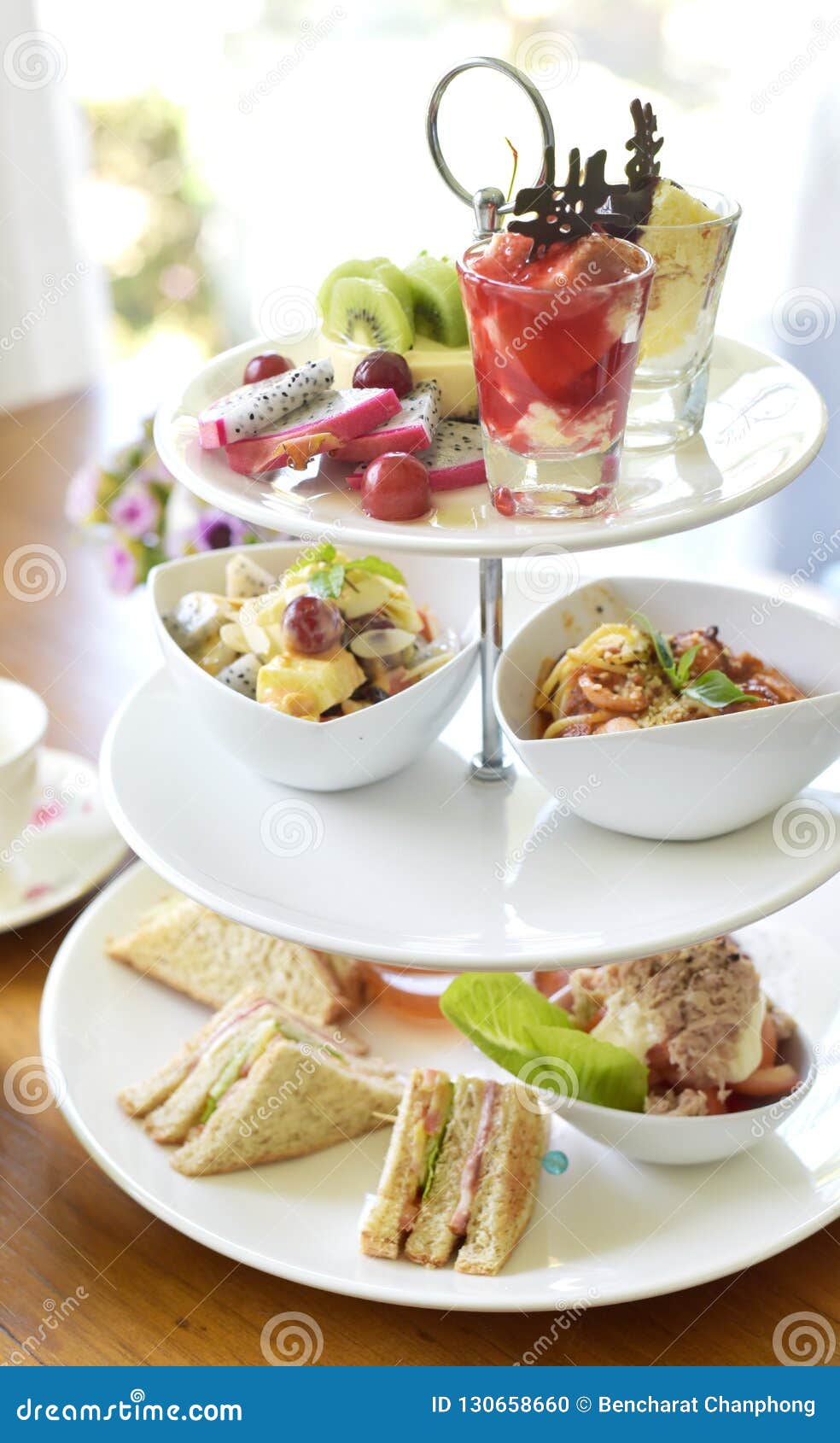 Afternoon tea set stock photo. Image of table, afternoon - 130658660