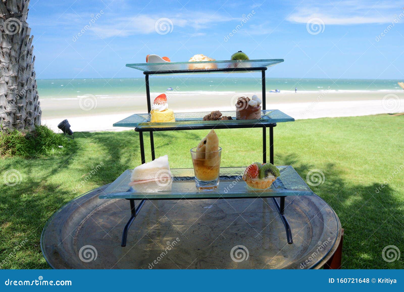 Afternoon Tea Set on a Beach Stock Photo - Image of luxury, afternoon ...
