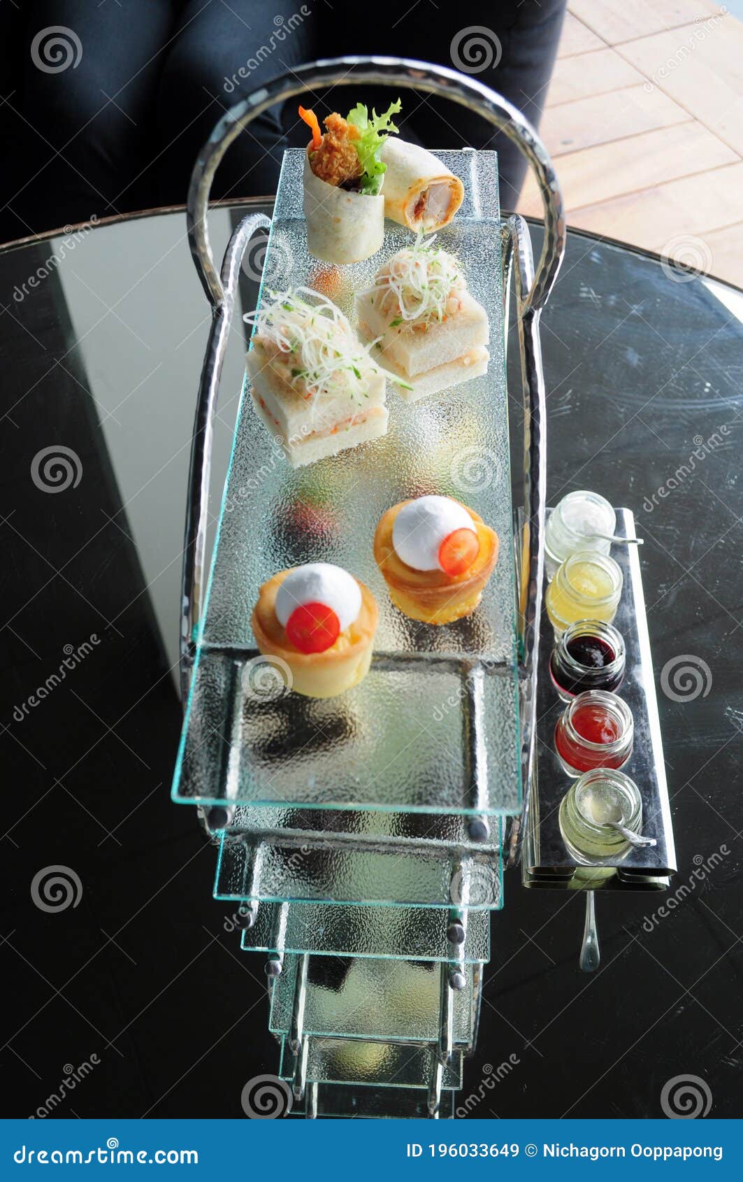 Afternoon Tea Set of Pastries Collection Stock Image - Image of gourmet ...
