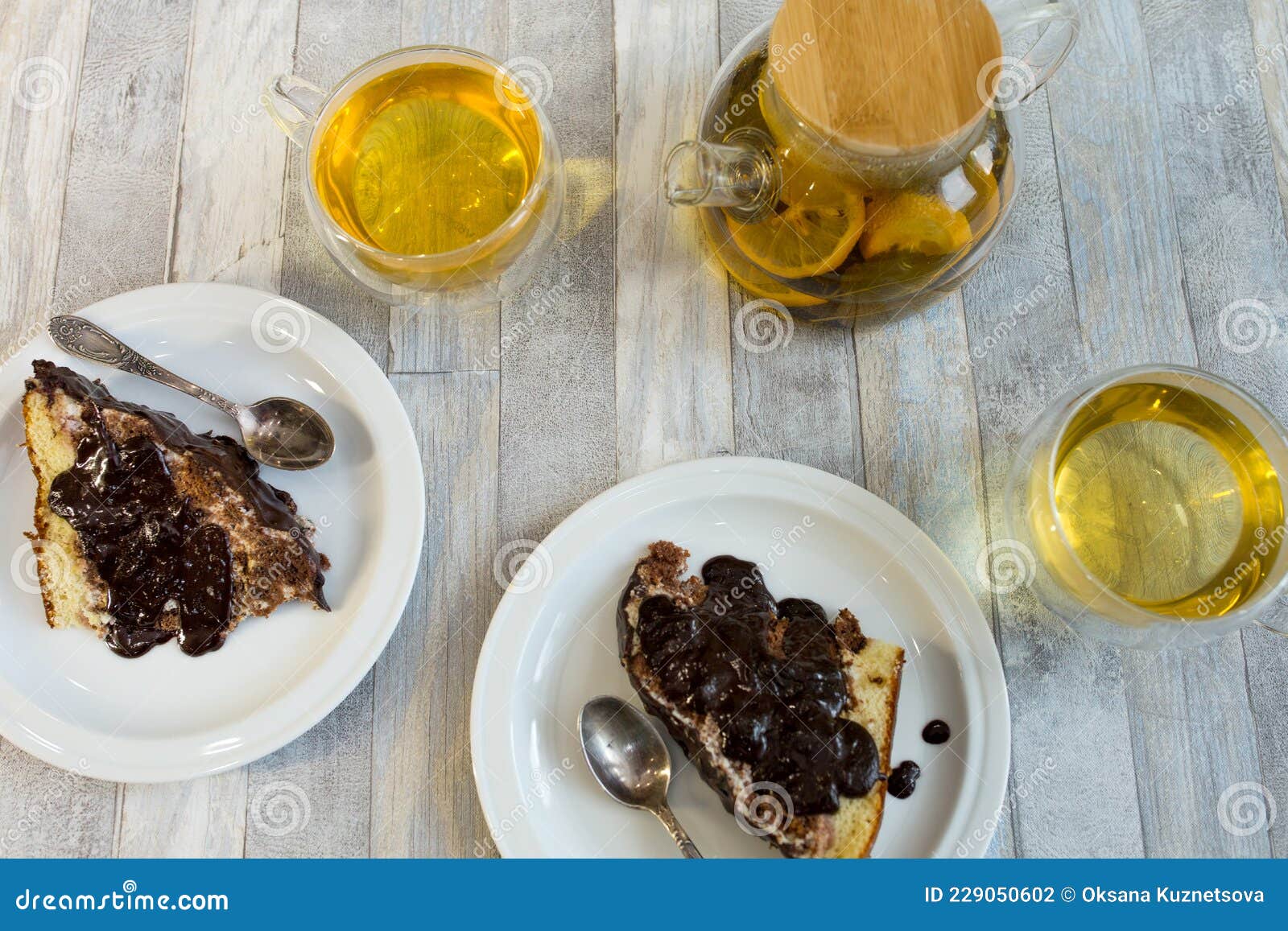 Afternoon Tea. View from Above Stock Photo - Image of organic, cafe ...