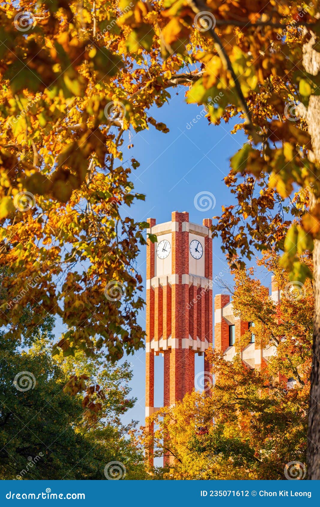 Afternoon View of the Clock Tower of Univeristy of Oklahoma Editorial ...