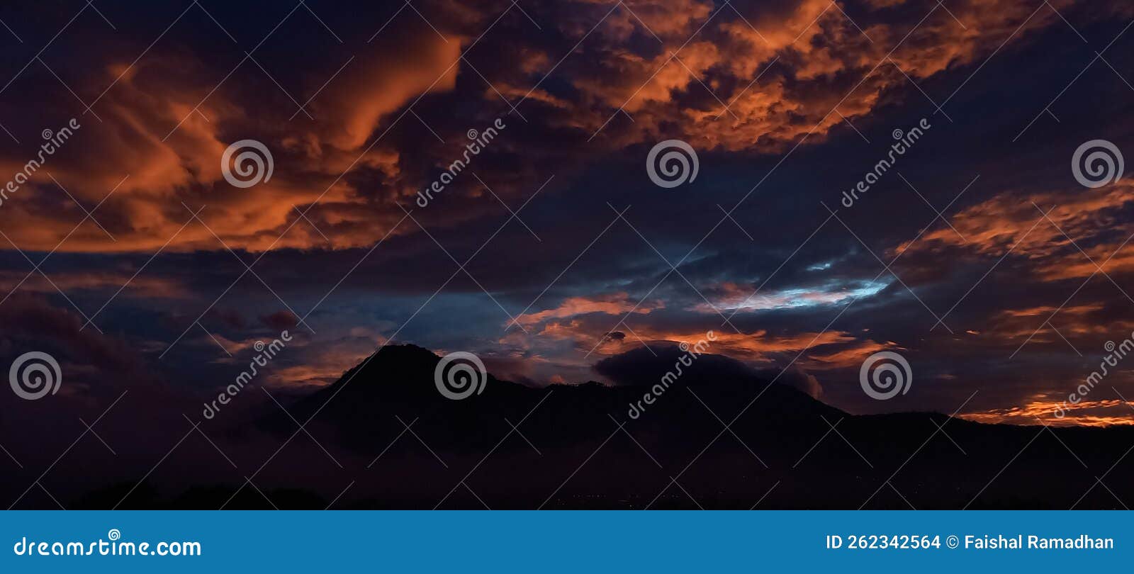 Afternoon View with Mountain Background Stock Photo - Image of sunset ...