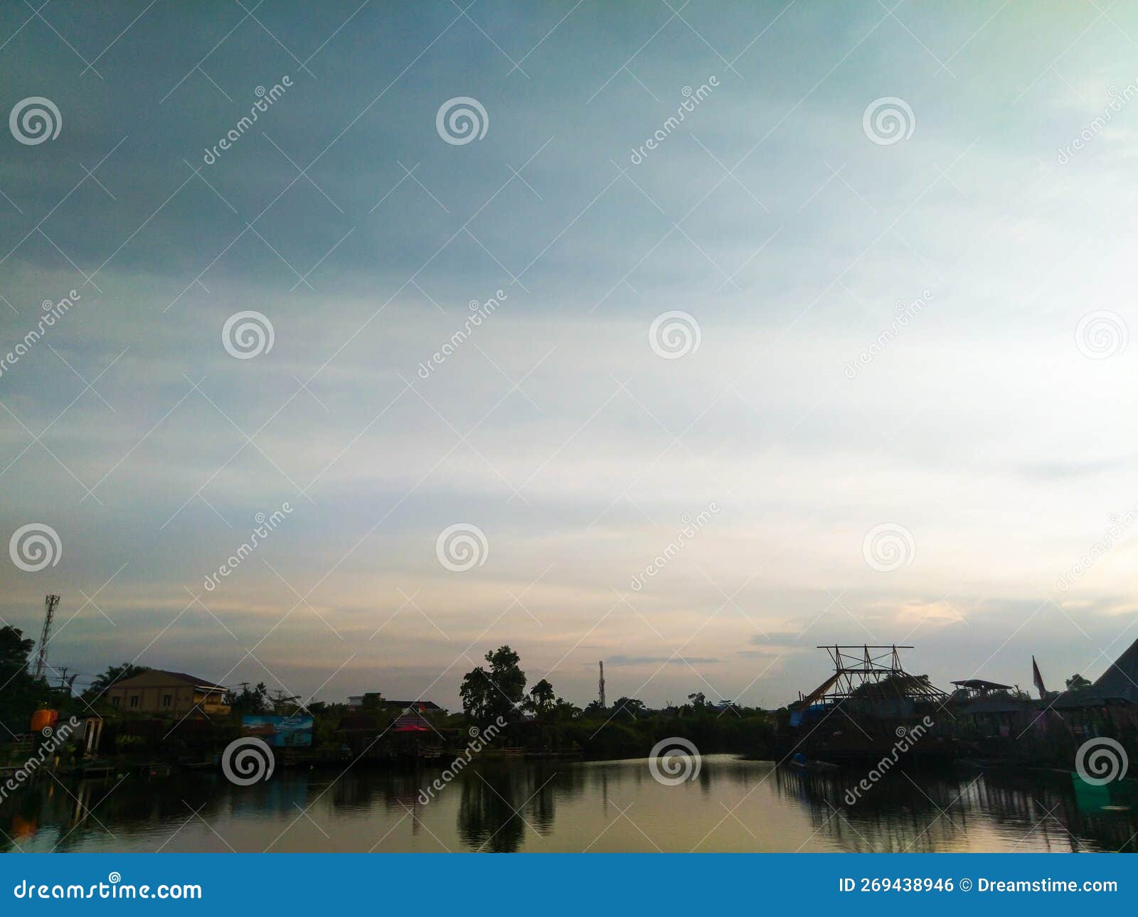 Afternoon View in Side of the Lake Stock Photo - Image of sunset ...