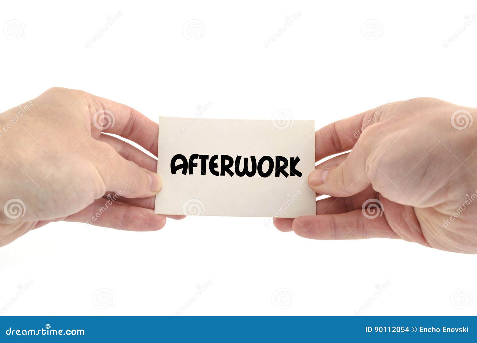 Afterwork text concept stock photo. Image of hour, life - 90112054