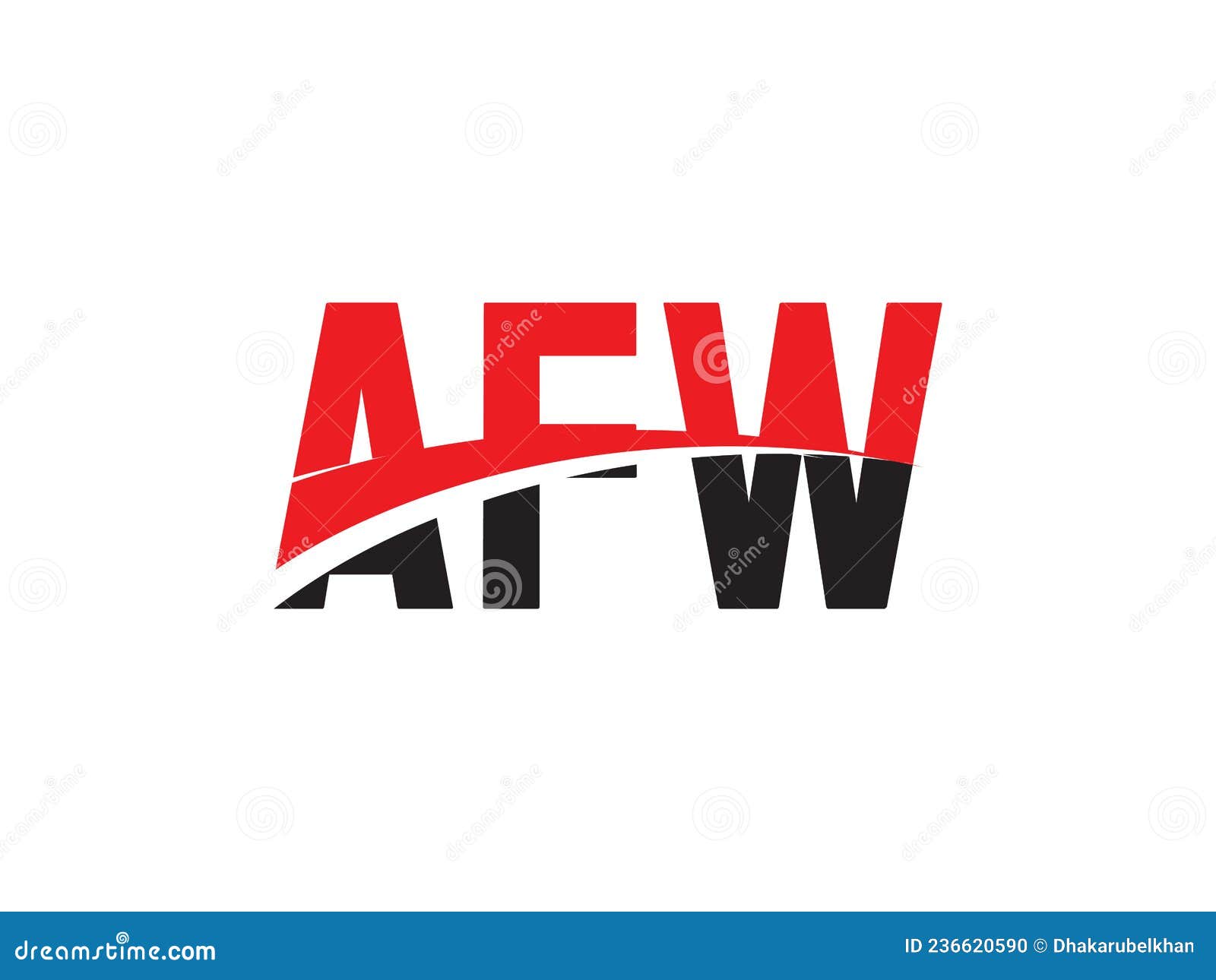 AFW Letter Initial Logo Design Vector Illustration Stock Vector ...