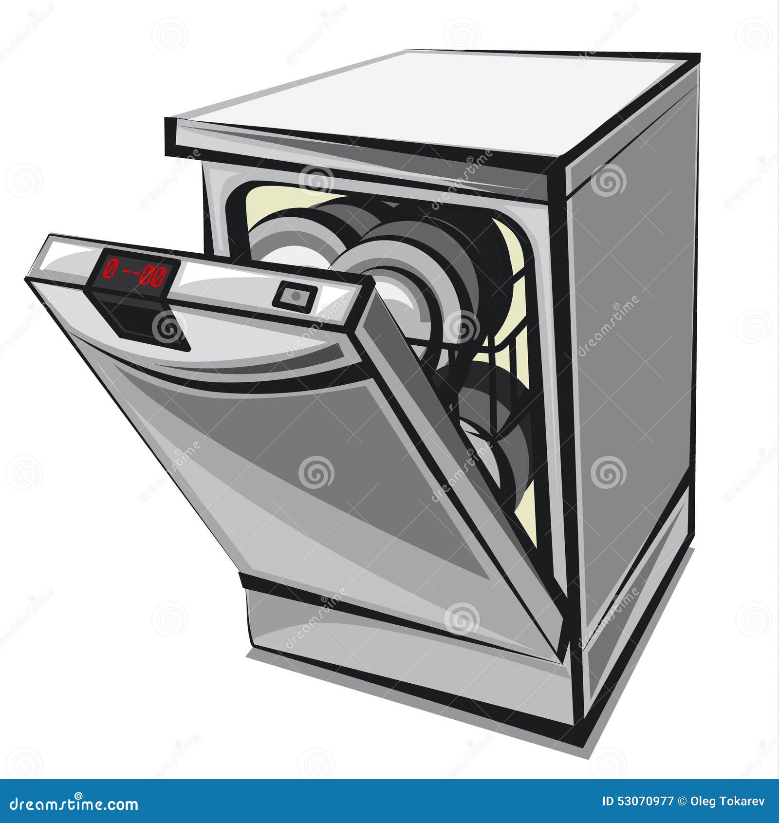Afwasmachine stock illustratie. Illustration of binnenlands - 53070977