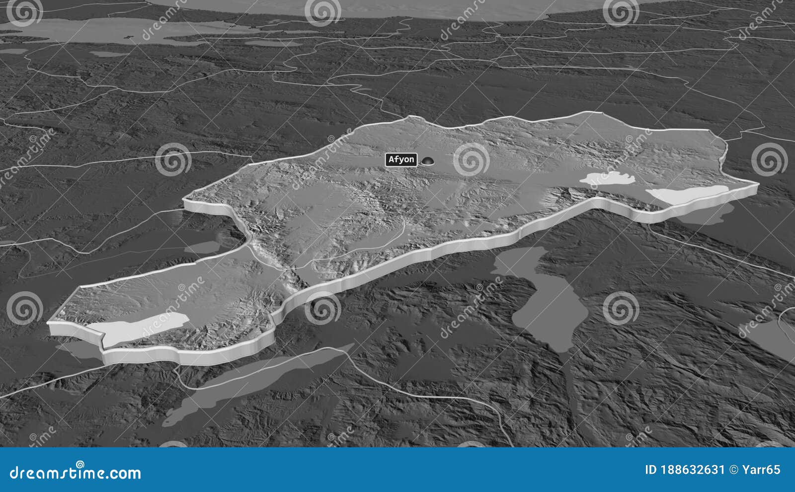 Afyon, Turkey - Extruded with Capital. Bilevel Stock Illustration ...