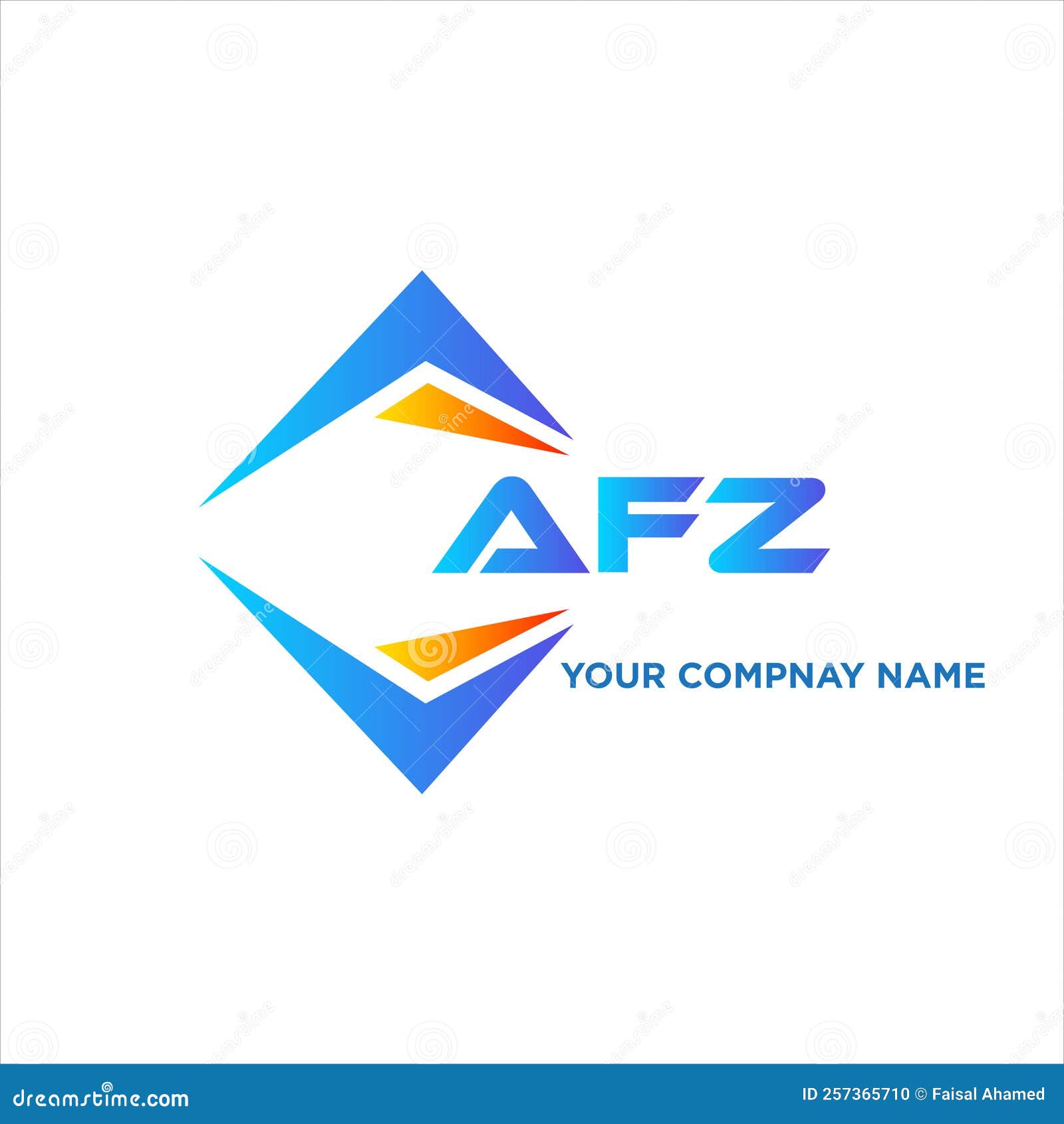 AFZ Abstract Technology Logo Design on White Background. AFZ Creative ...