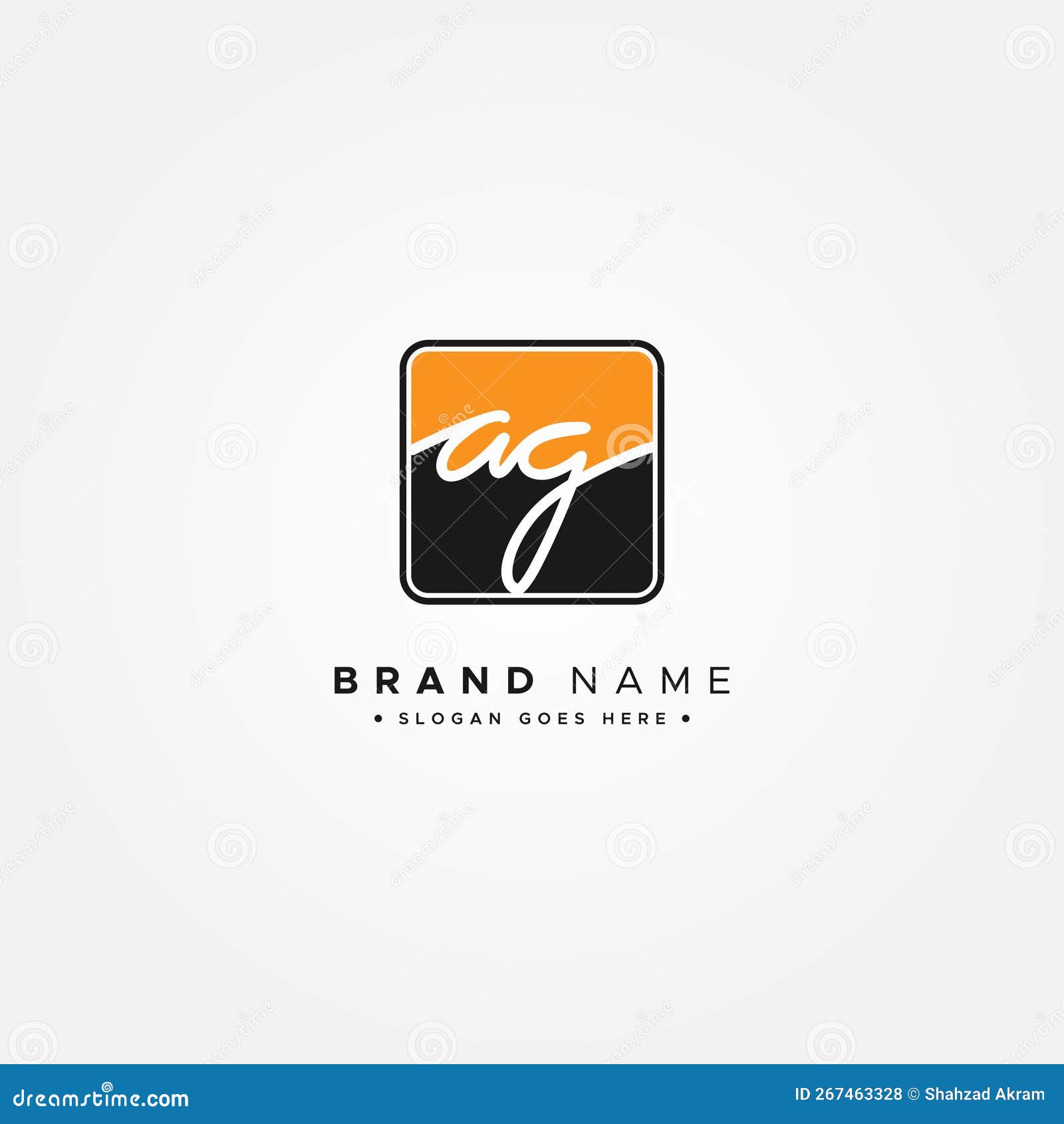 AG Initial Letter Signature Logo Template - Handwritten Vector Logo ...
