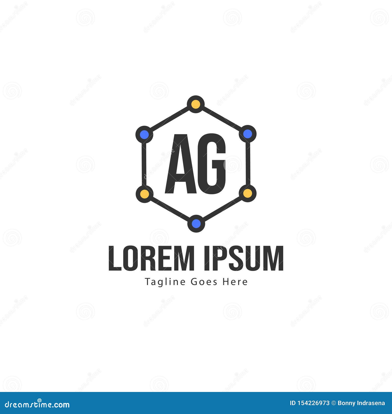 AG Letter Logo Design. Creative Modern AG Letters Icon Illustration ...